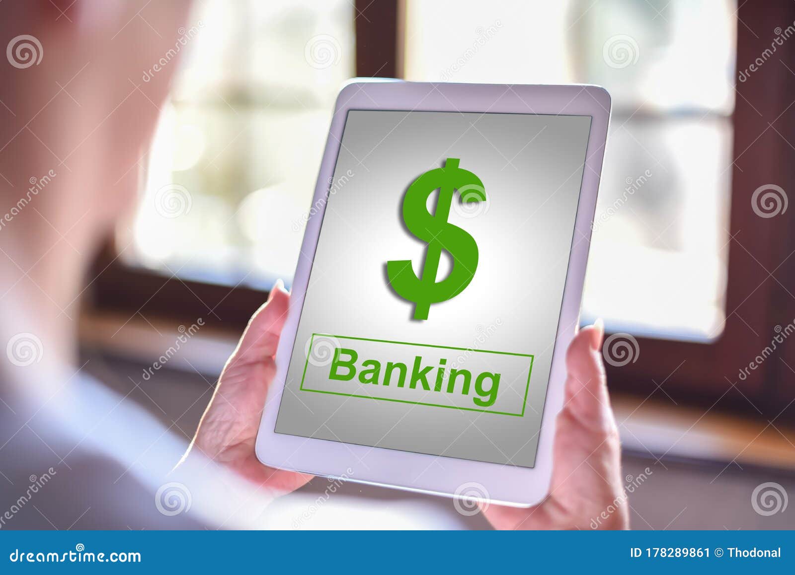 Banking Concept on a Tablet Stock Image - Image of exchange, profit ...