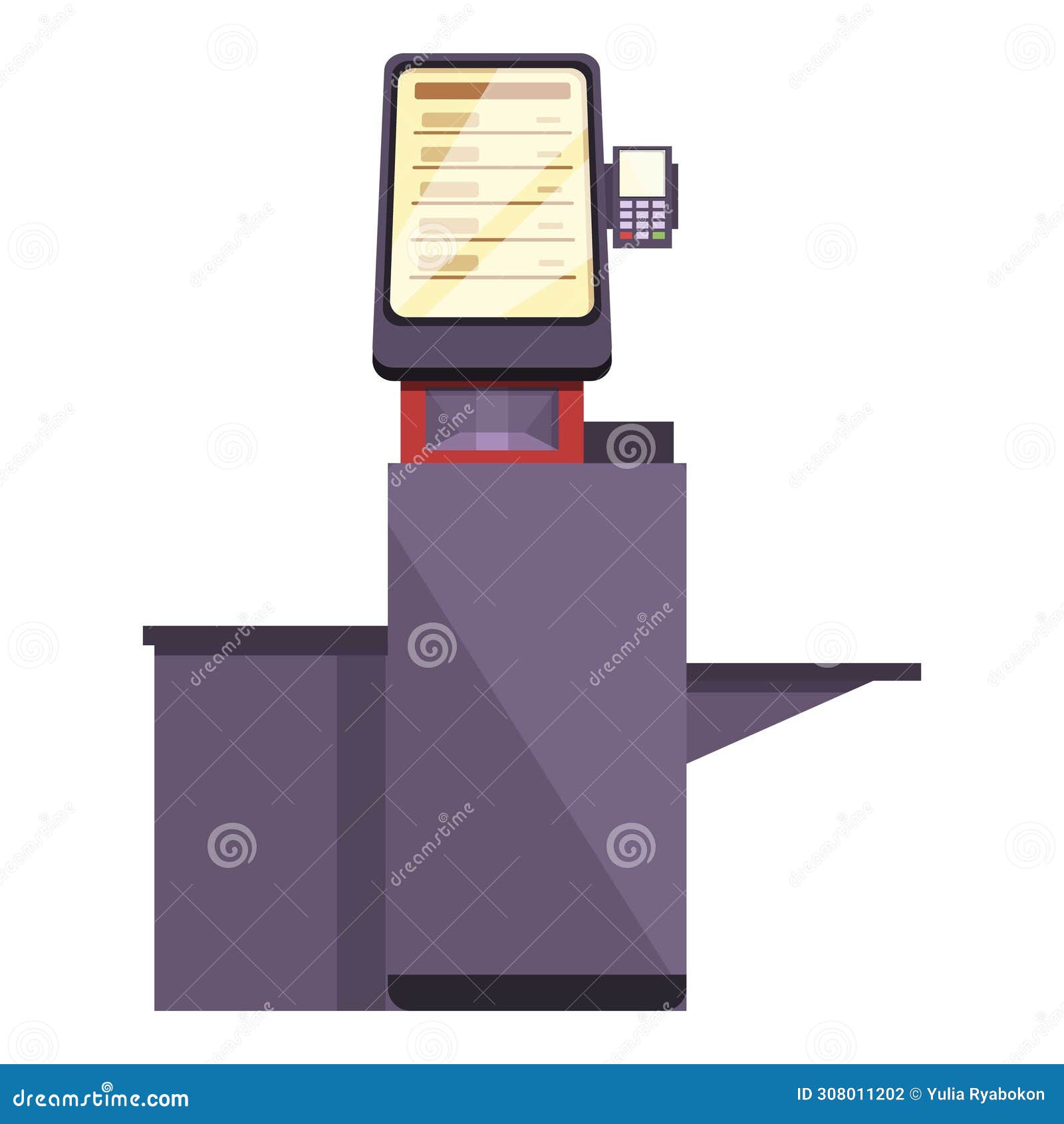 Banking Device Icon Cartoon Vector. Automated Machine Control Stock ...