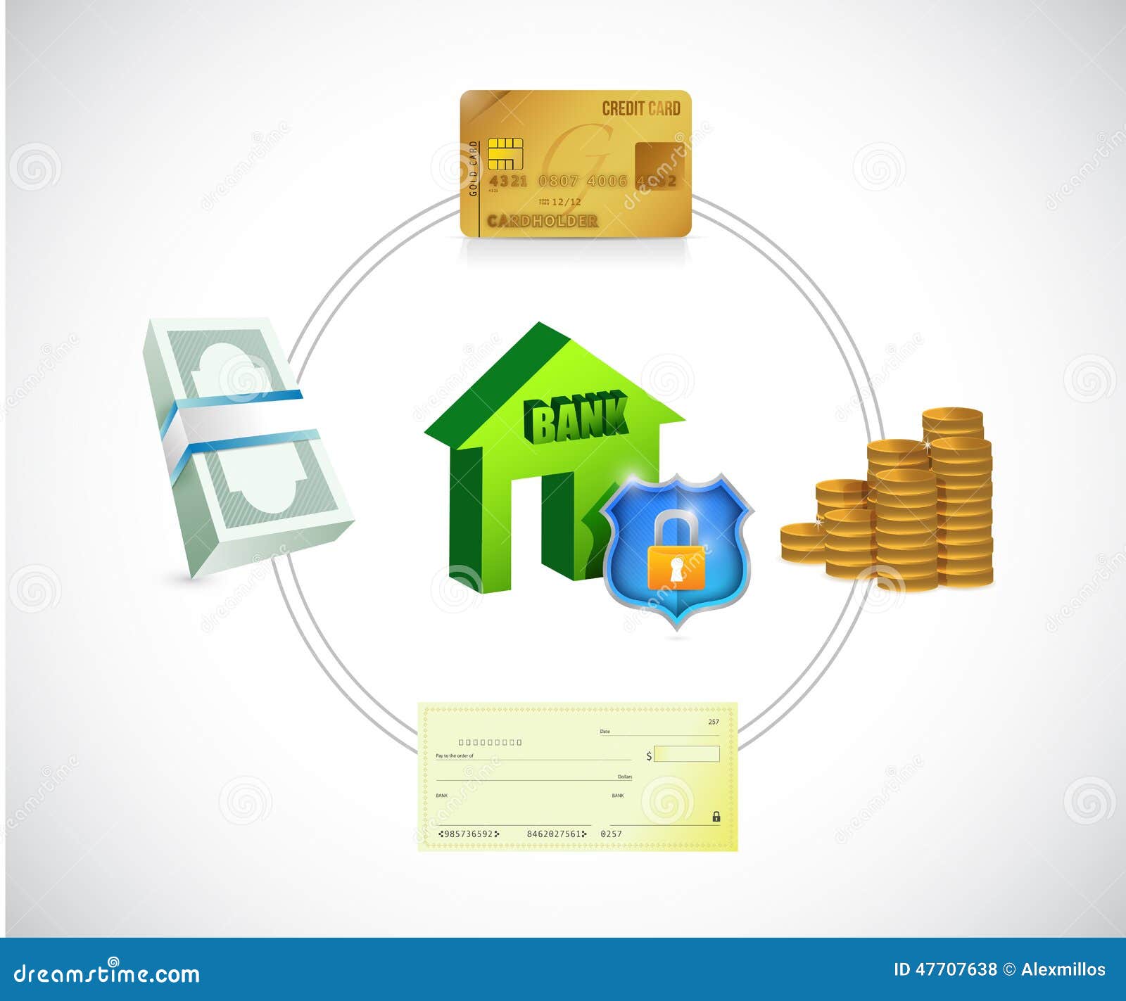 Banking Diagram Concept Illustration Stock Illustration - Illustration ...