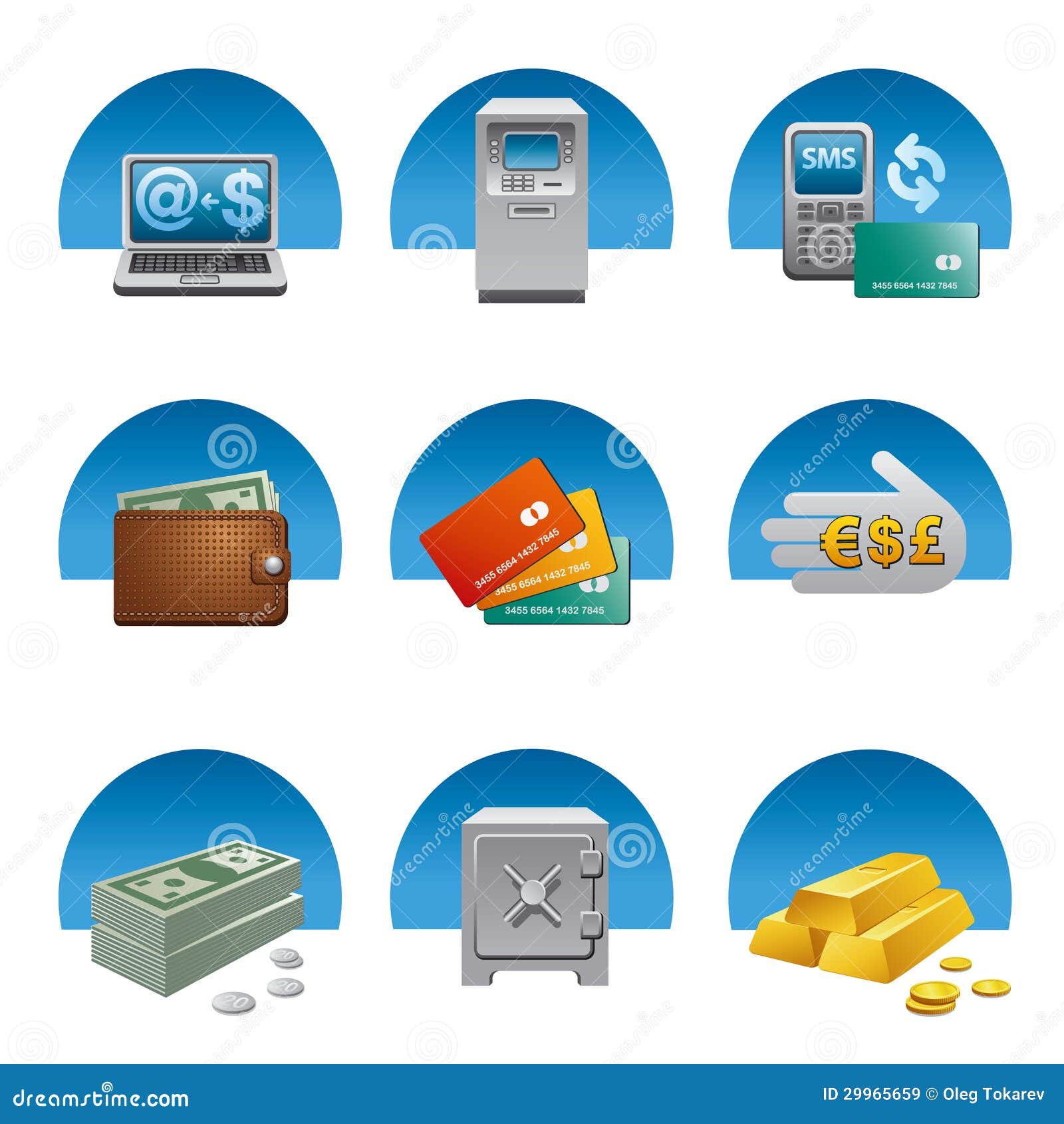 Banking icon set stock illustration. Illustration of sign - 29965659