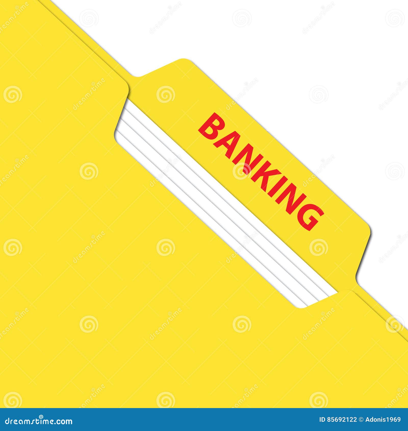 Banking folder with files stock illustration. Illustration of white ...