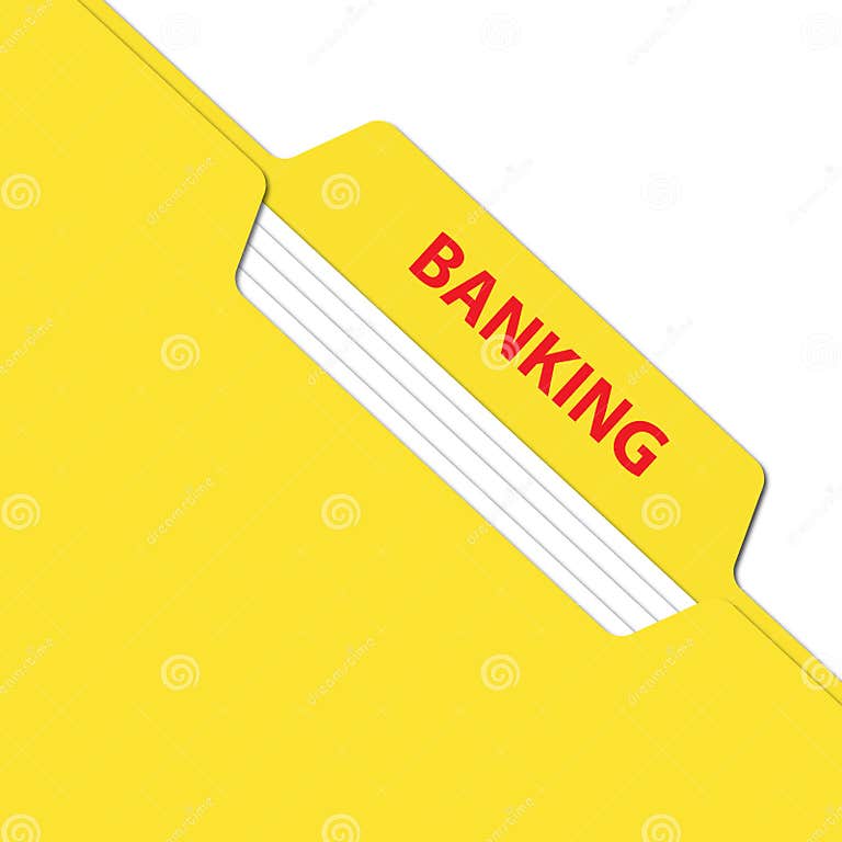 Banking folder with files stock illustration. Illustration of white ...