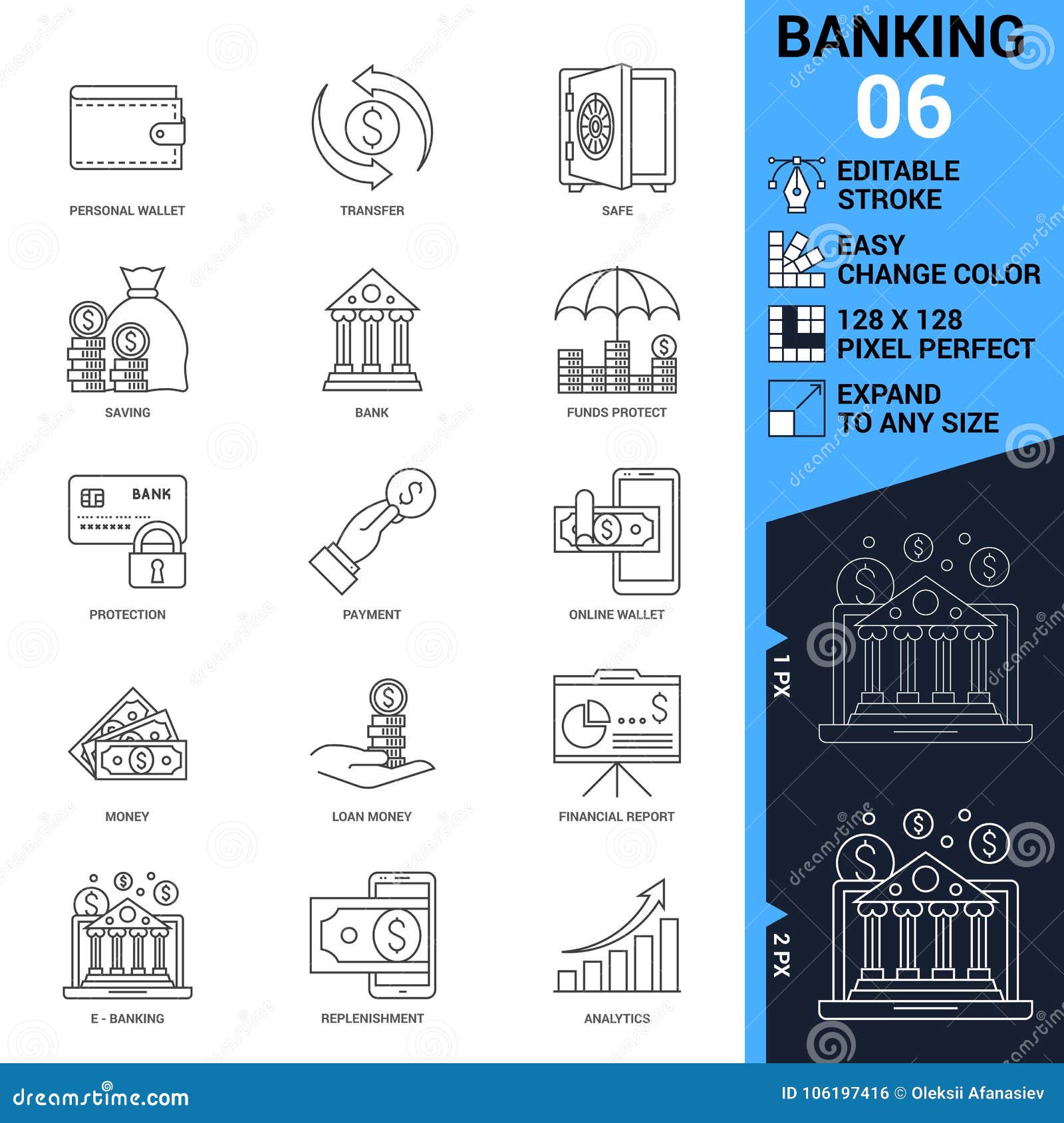 Banking Icons Set. Thin Line Vector Illustration Stock Vector ... Banking Icons Set. Thin Line Vector Illustration Stock Vector ...