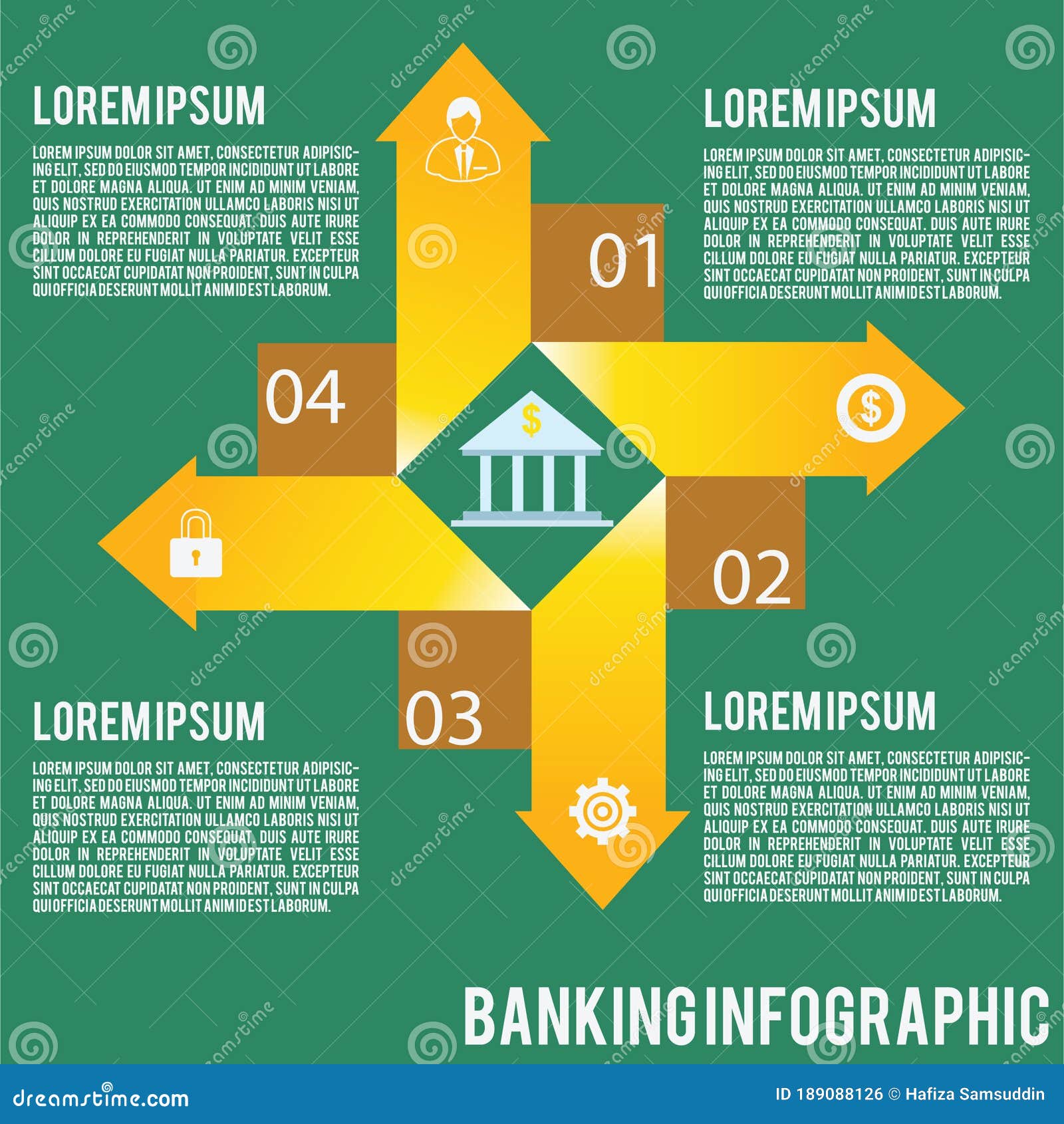 Banking Infographic. Vector Illustration Decorative Design Stock Vector ...