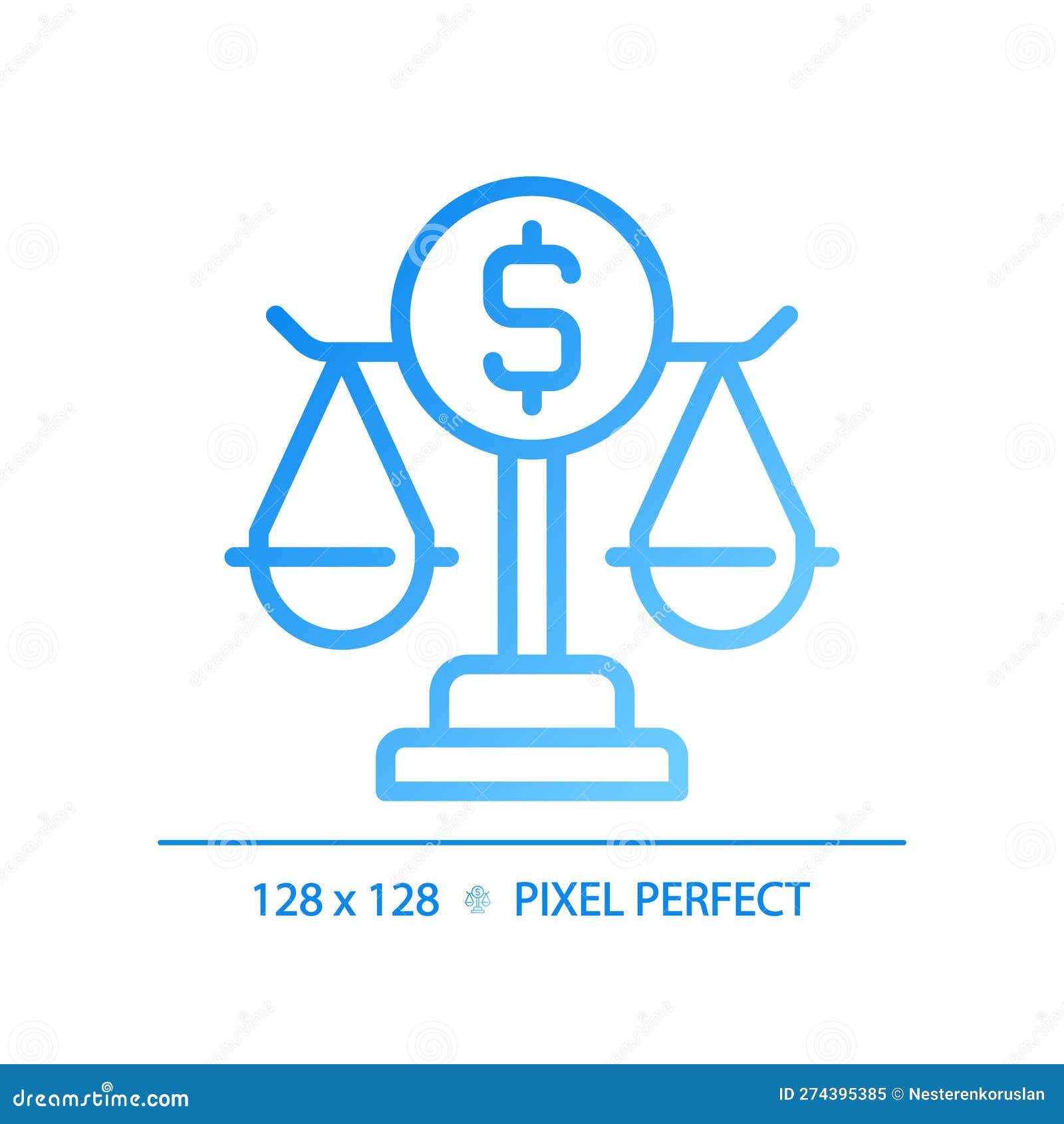 Banking Law Pixel Perfect Gradient Linear Vector Icon Stock Vector ...