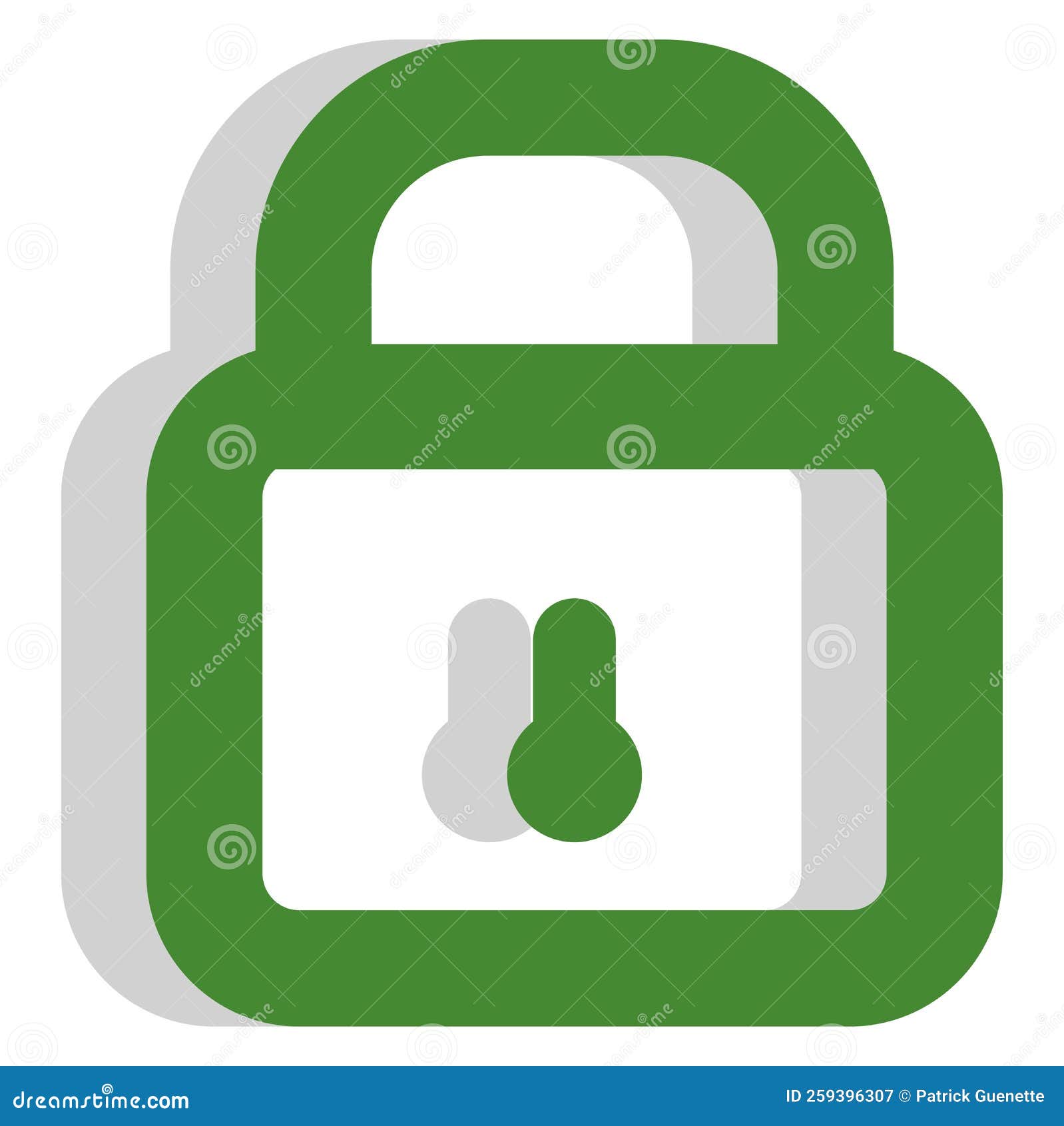 Banking lock, icon stock vector. Illustration of locker - 259396307