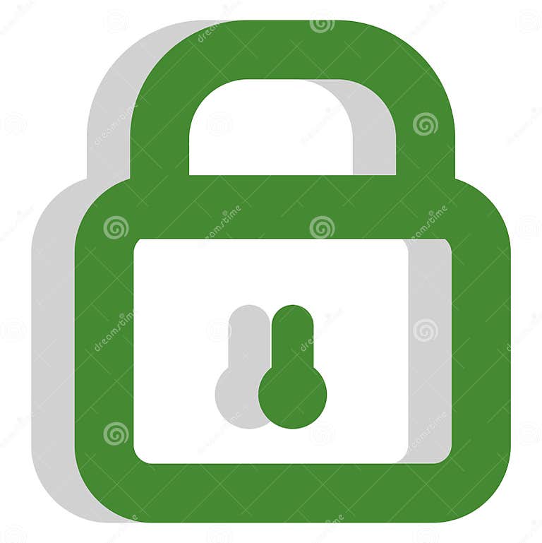Banking lock, icon stock vector. Illustration of locker - 259396307