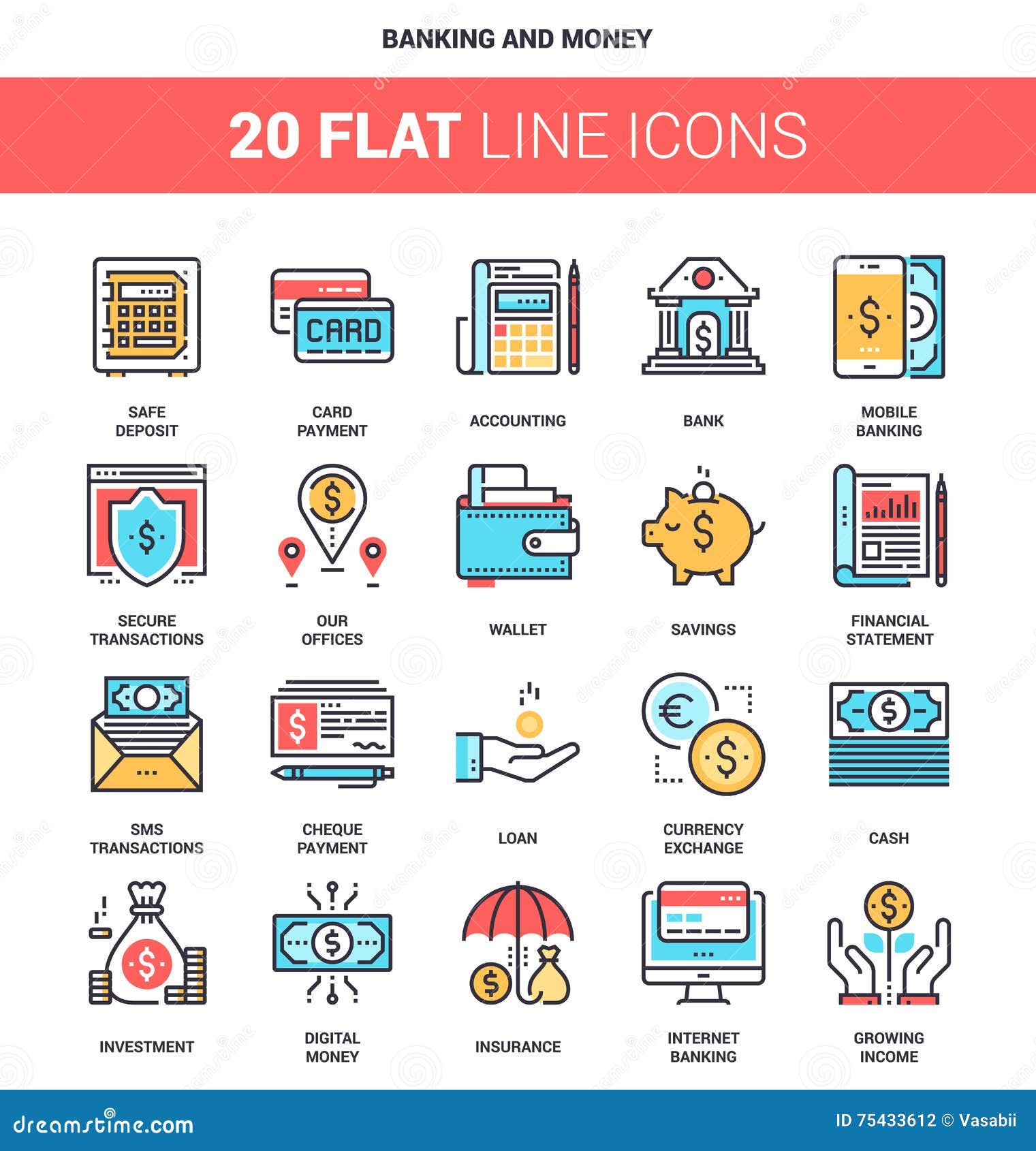 Banking and Money stock vector. Illustration of income - 75433612