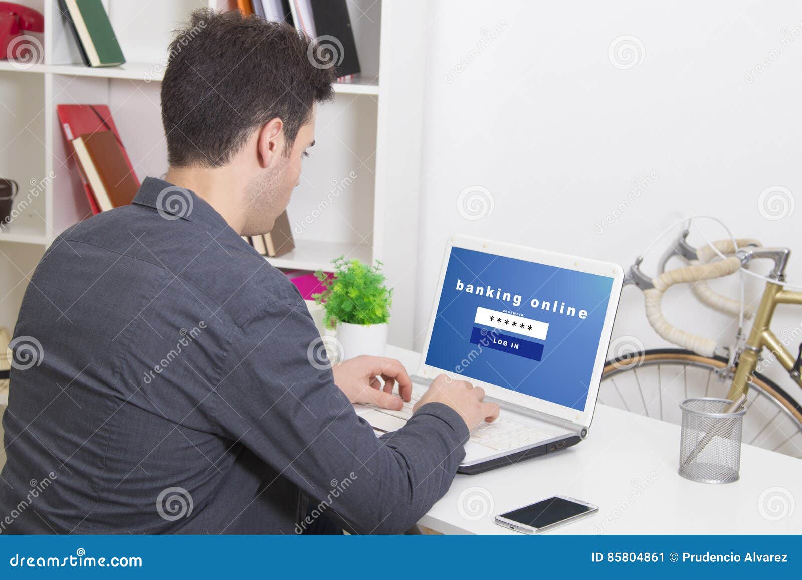 Banking online computer stock image. Image of concept - 85804861