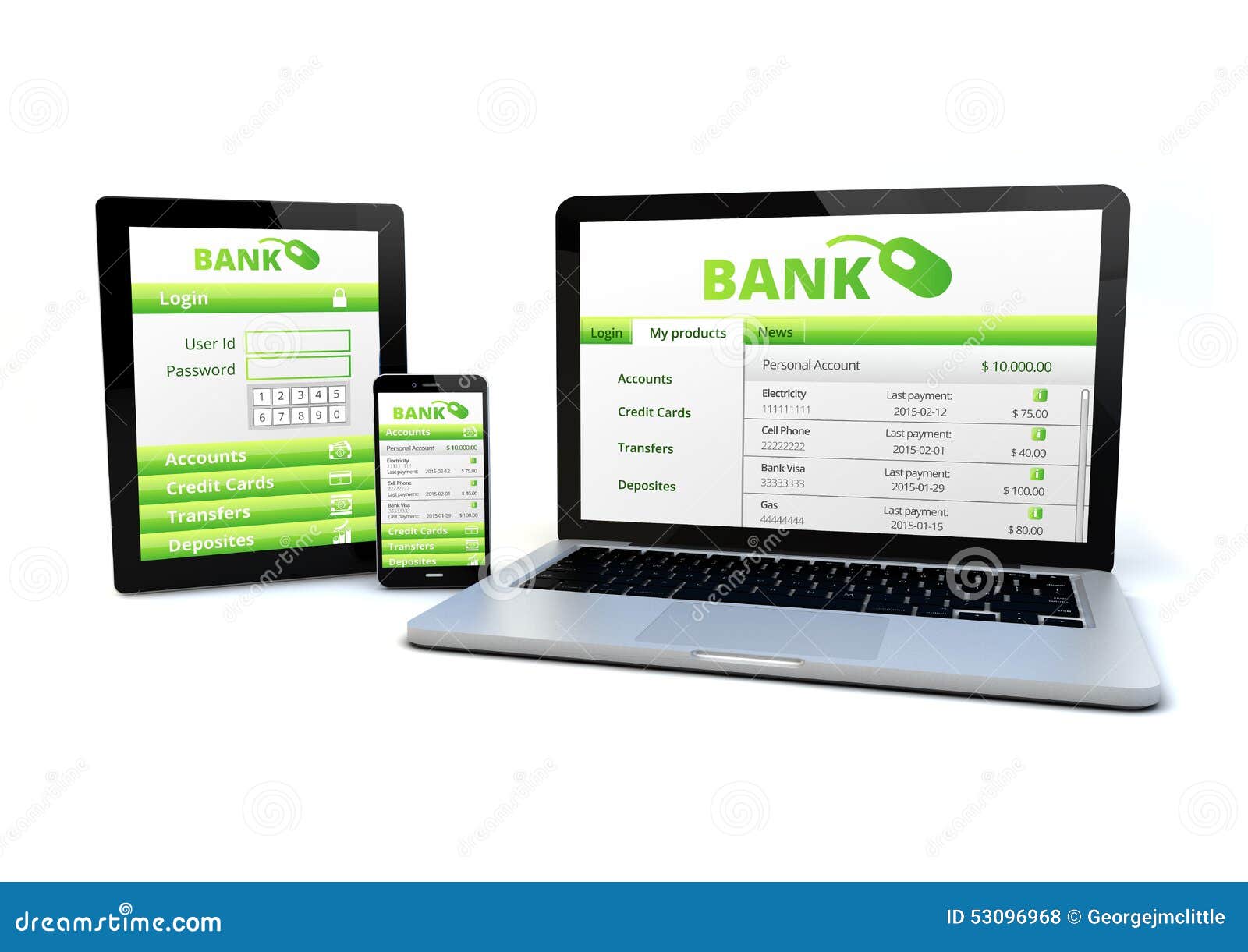Banking online concept stock illustration. Illustration of banking ...