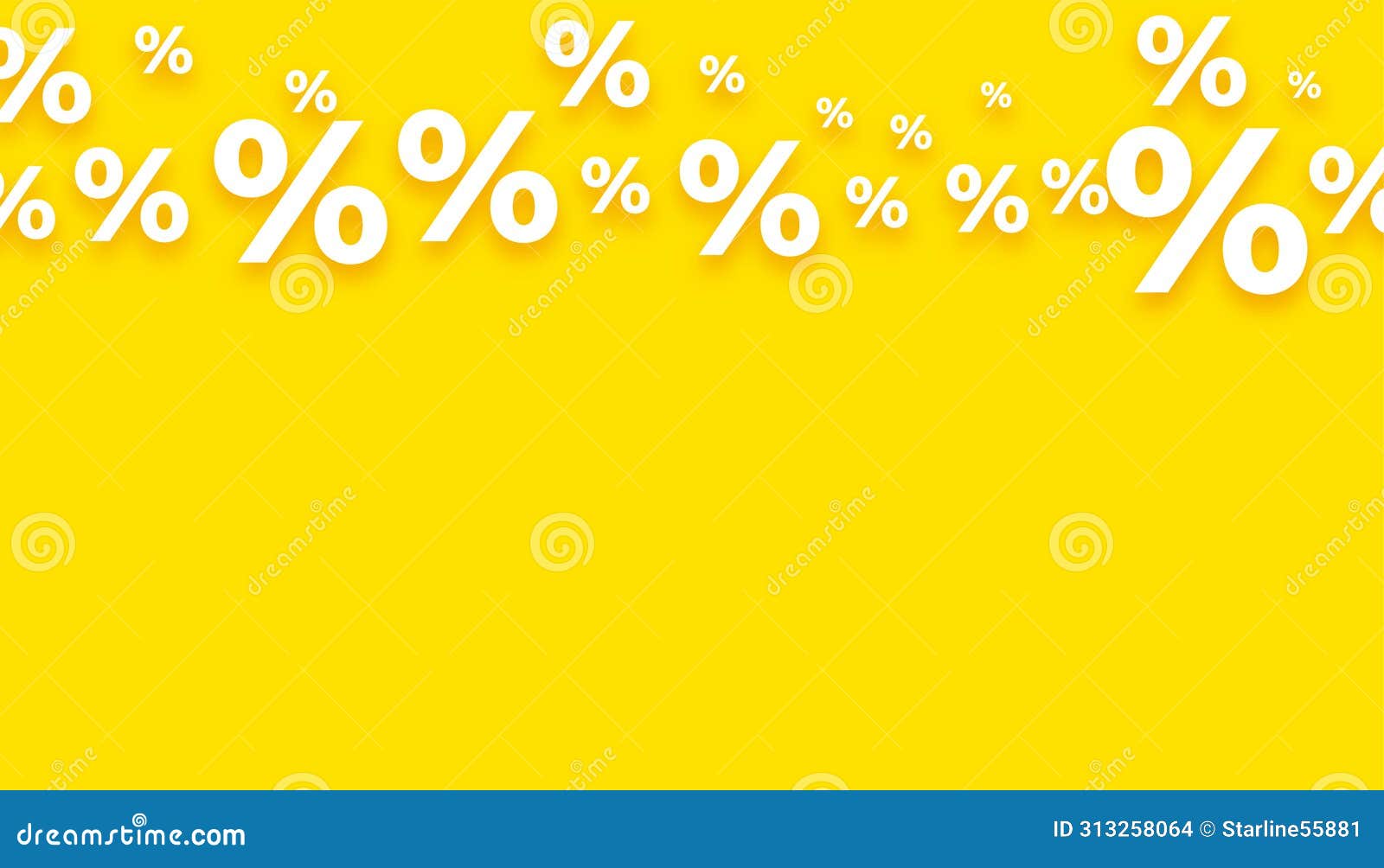 Banking Percentage Icons Yellow Banner with Empty or Text Space Stock ...