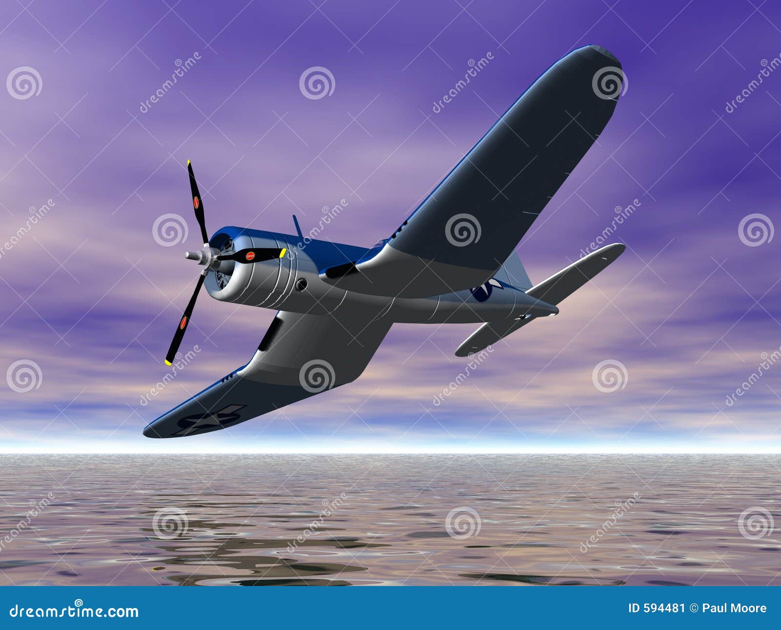 Banking Plane stock illustration. Illustration of ailerons - 594481