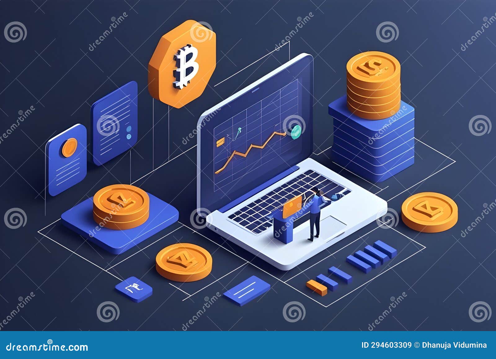 Banking Platform System Abstract Concept Vector Illustration Set Stock ...