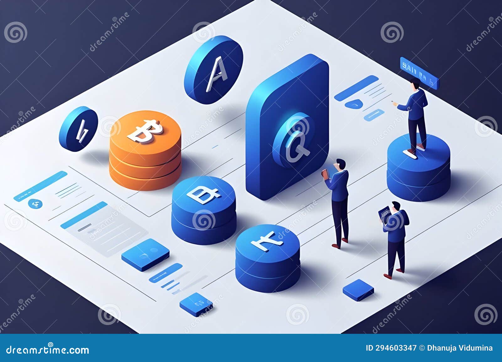 Banking Platform System Abstract Concept Vector Illustration Set Stock ...