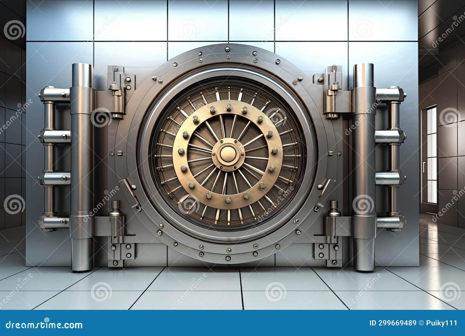 Banking Security Image of a Bank Vault or a Secure Digital Lock Stock ...