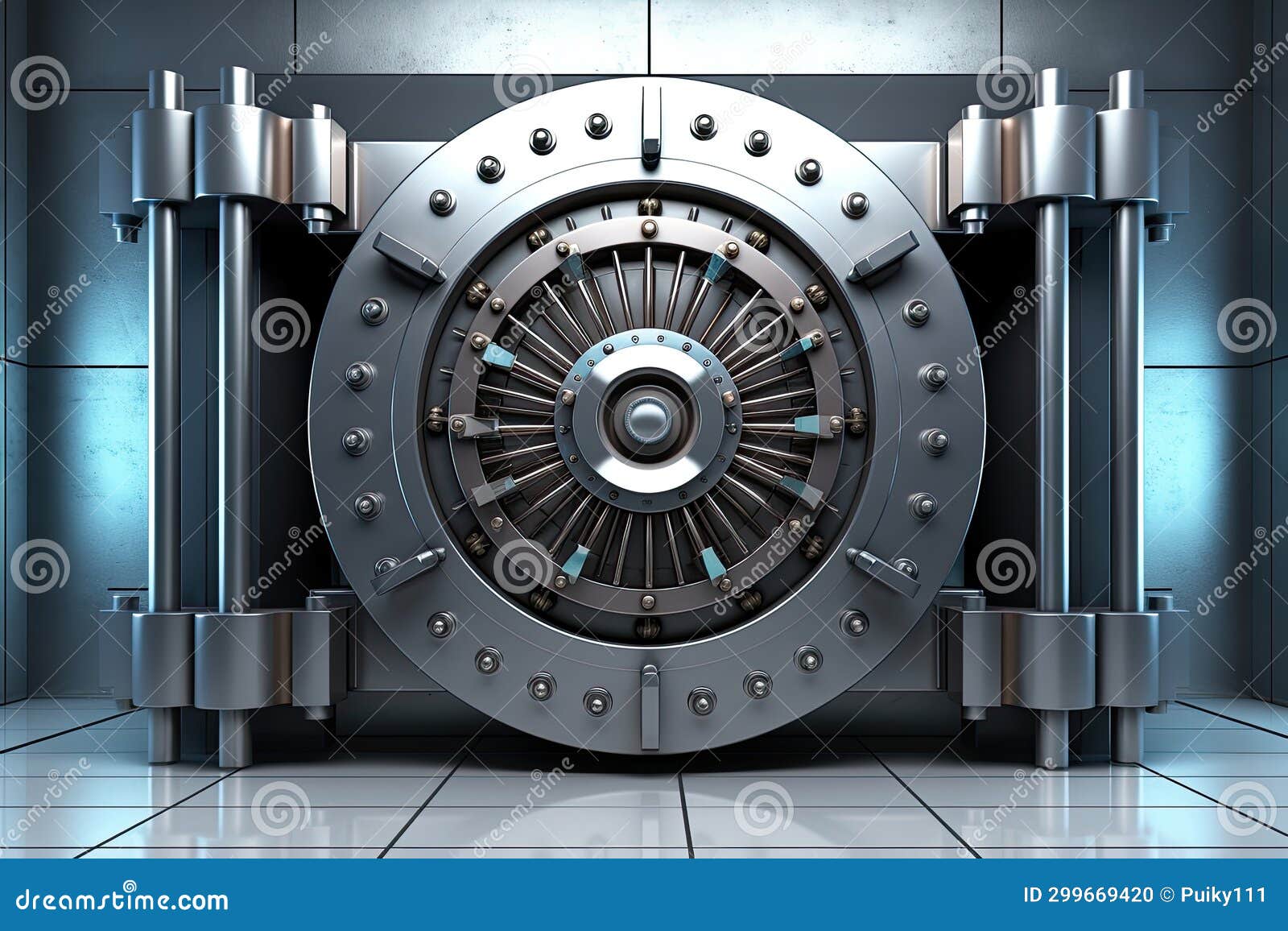 Banking Security Image of a Bank Vault or a Secure Digital Lock Stock ...