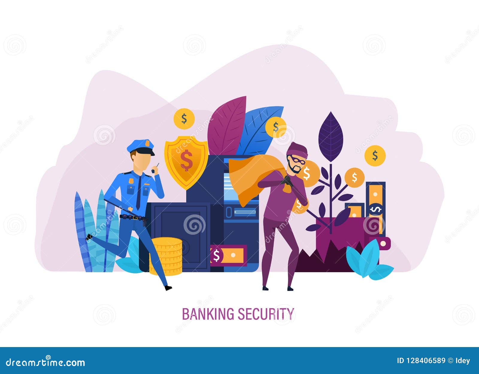 Banking Security. Access Protection System, Secure Financial Assets ...
