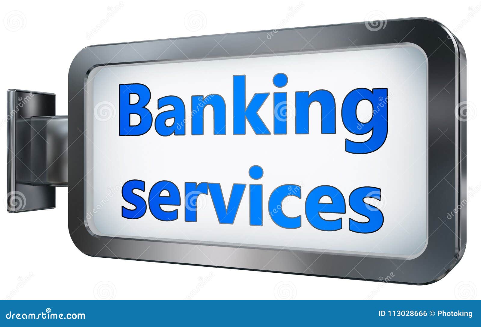 Banking Services on Billboard Background Stock Illustration ...