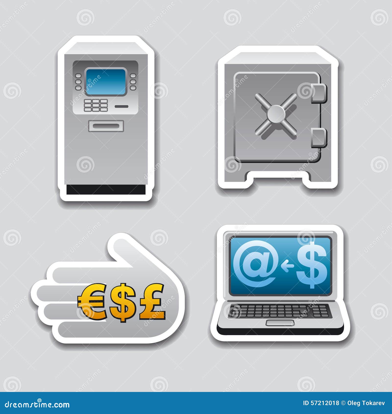 Banking stickers stock illustration. Illustration of stickers - 57212018