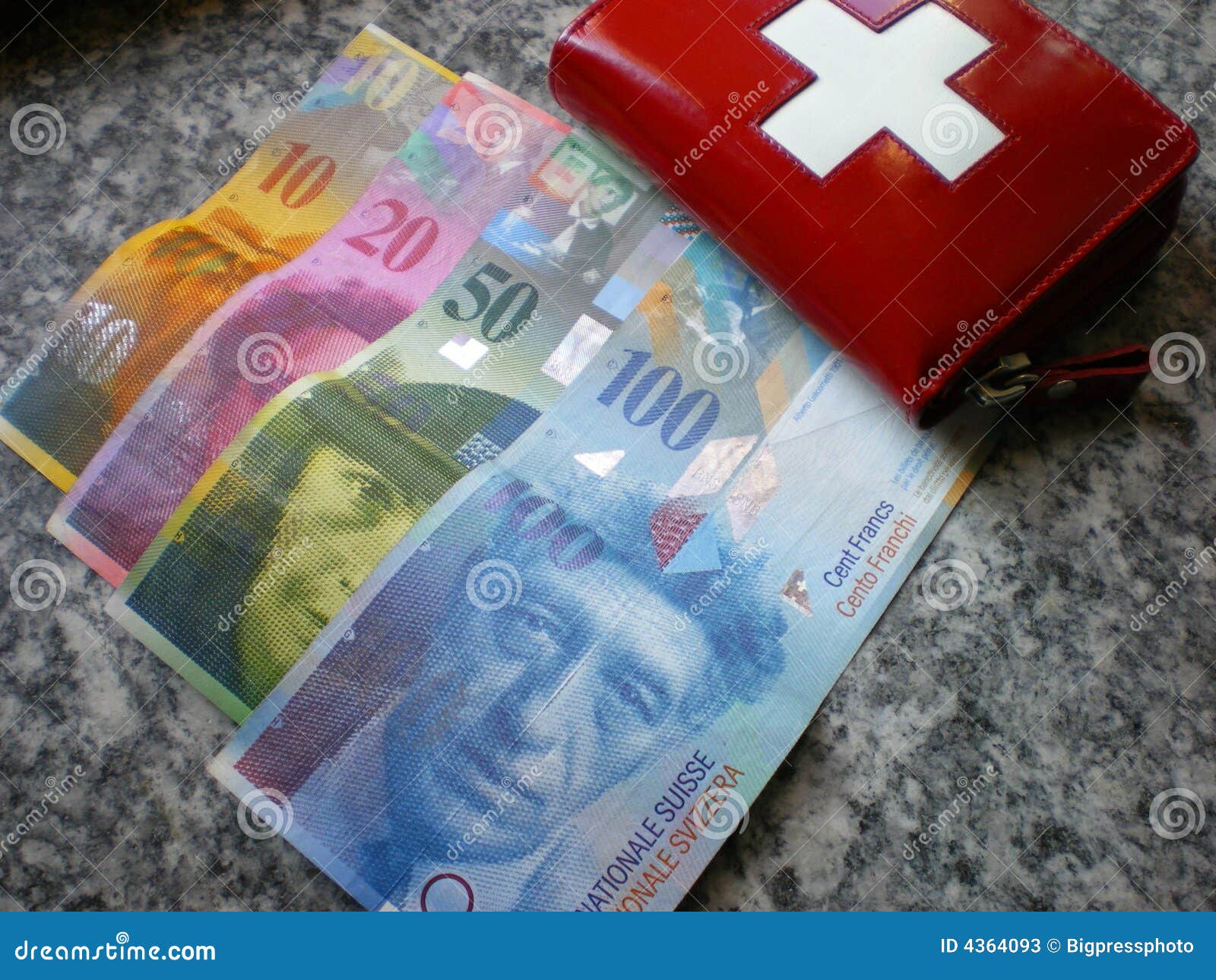 Banking Swiss francs money stock image. Image of purse - 4364093