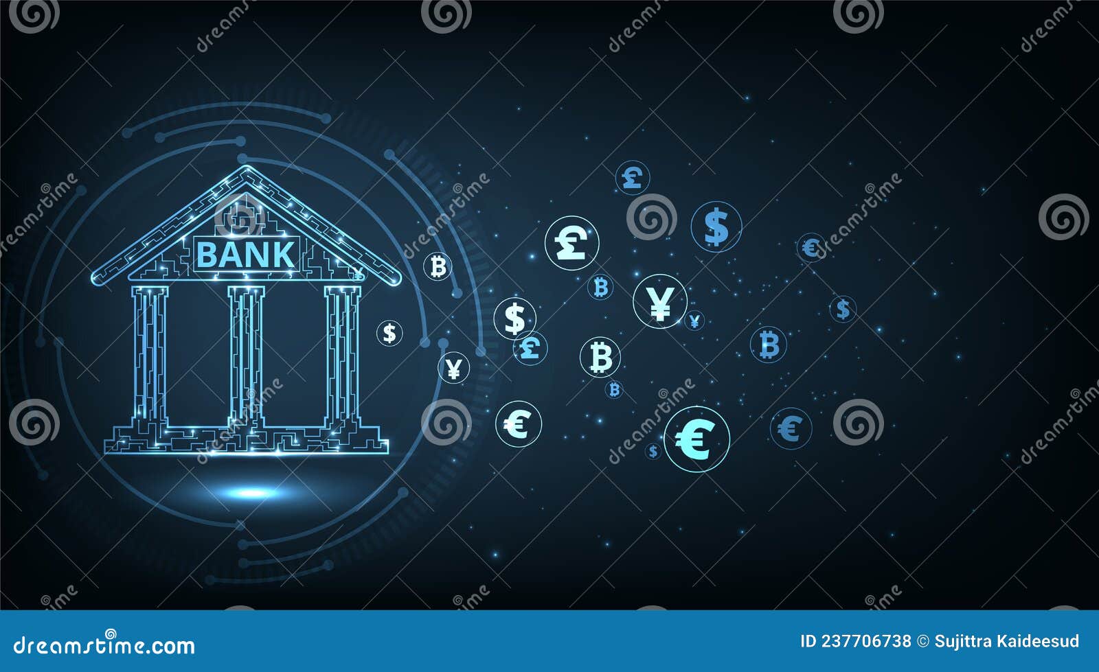 Banking Technology Concept. Stock Vector - Illustration of information ...