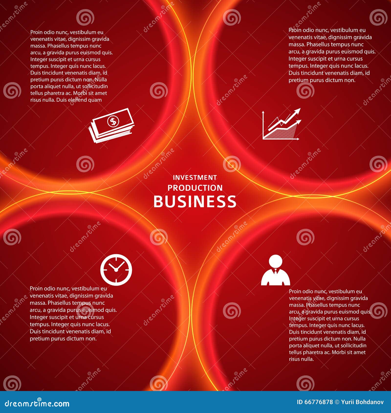 Banking Template Red Background Cover Page Stock Vector - Illustration ...