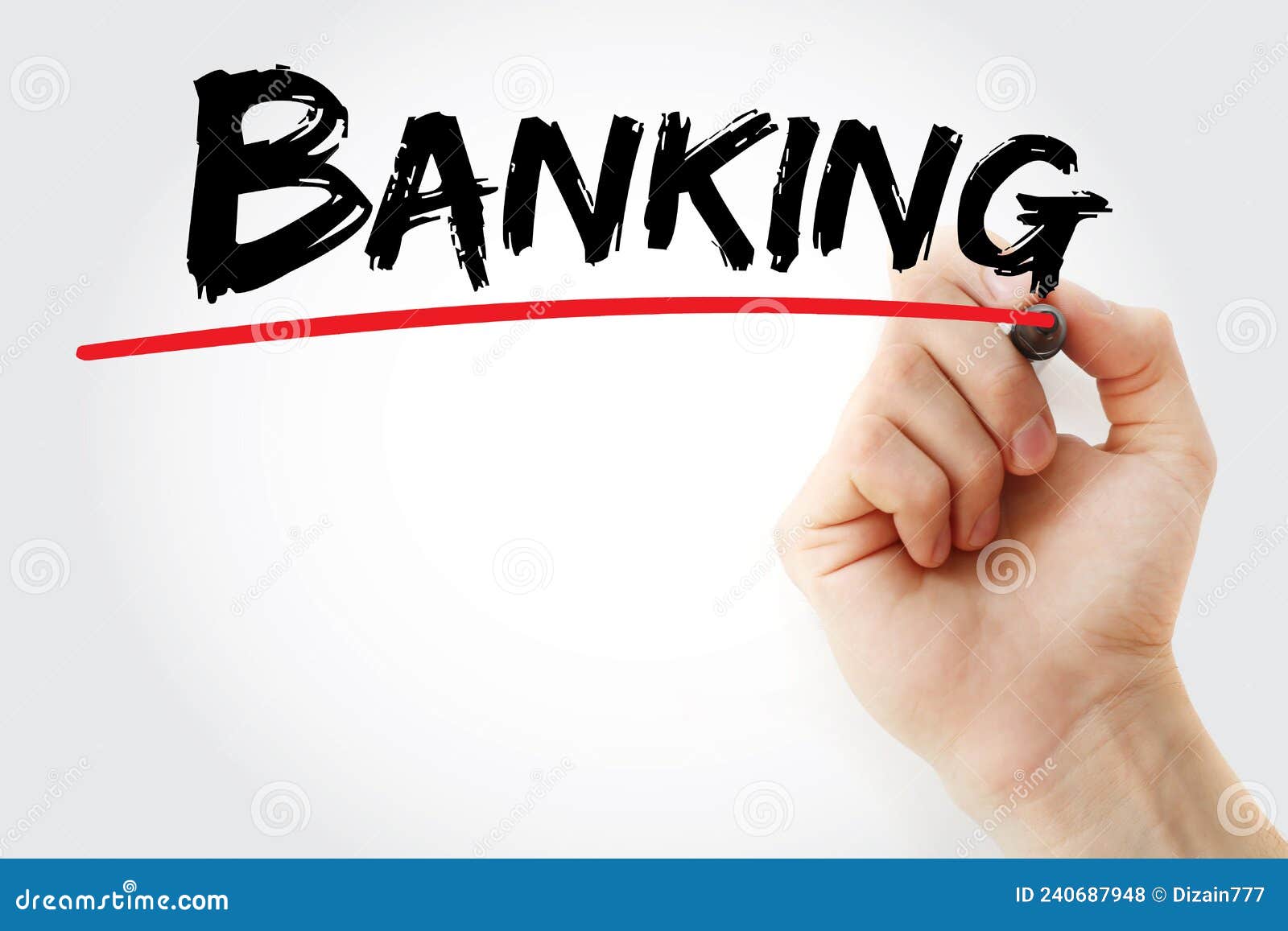 Banking Text with Marker, Concept Background Stock Photo - Image of ...