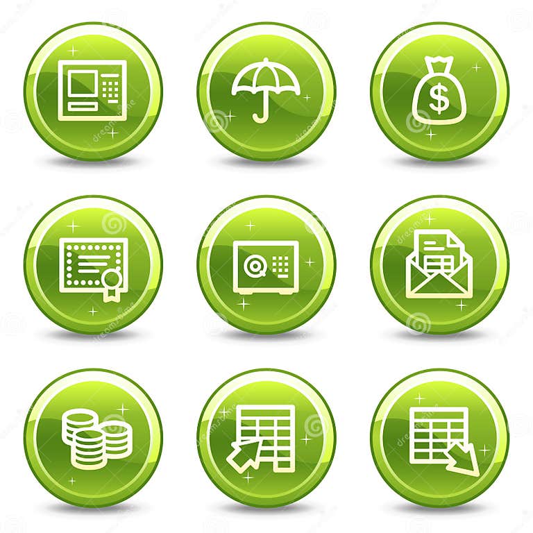 Banking web icons stock vector. Illustration of bank, internet - 8242460