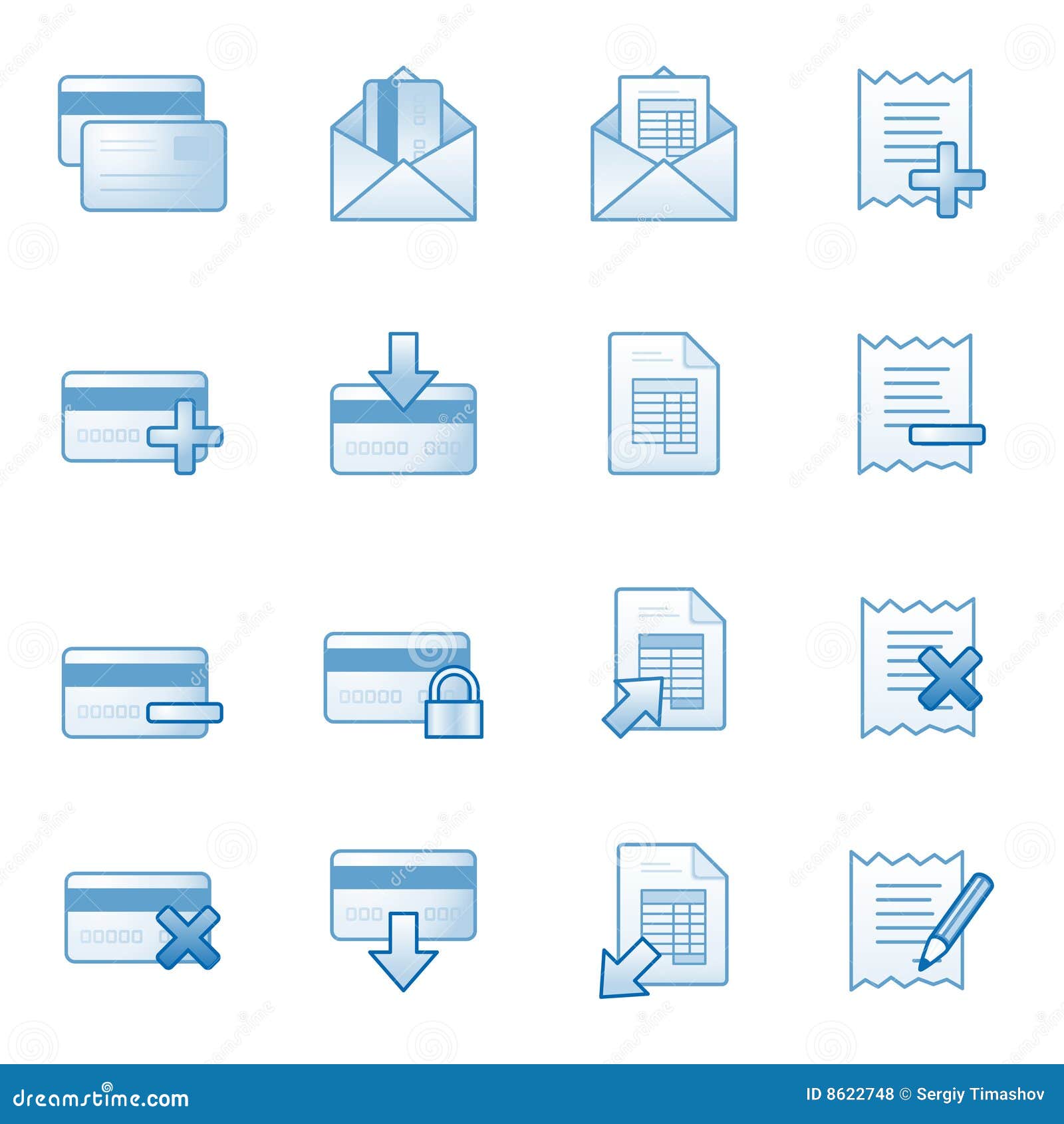 Banking Web Icons Set 2, Blue Series Stock Vector - Illustration of ...