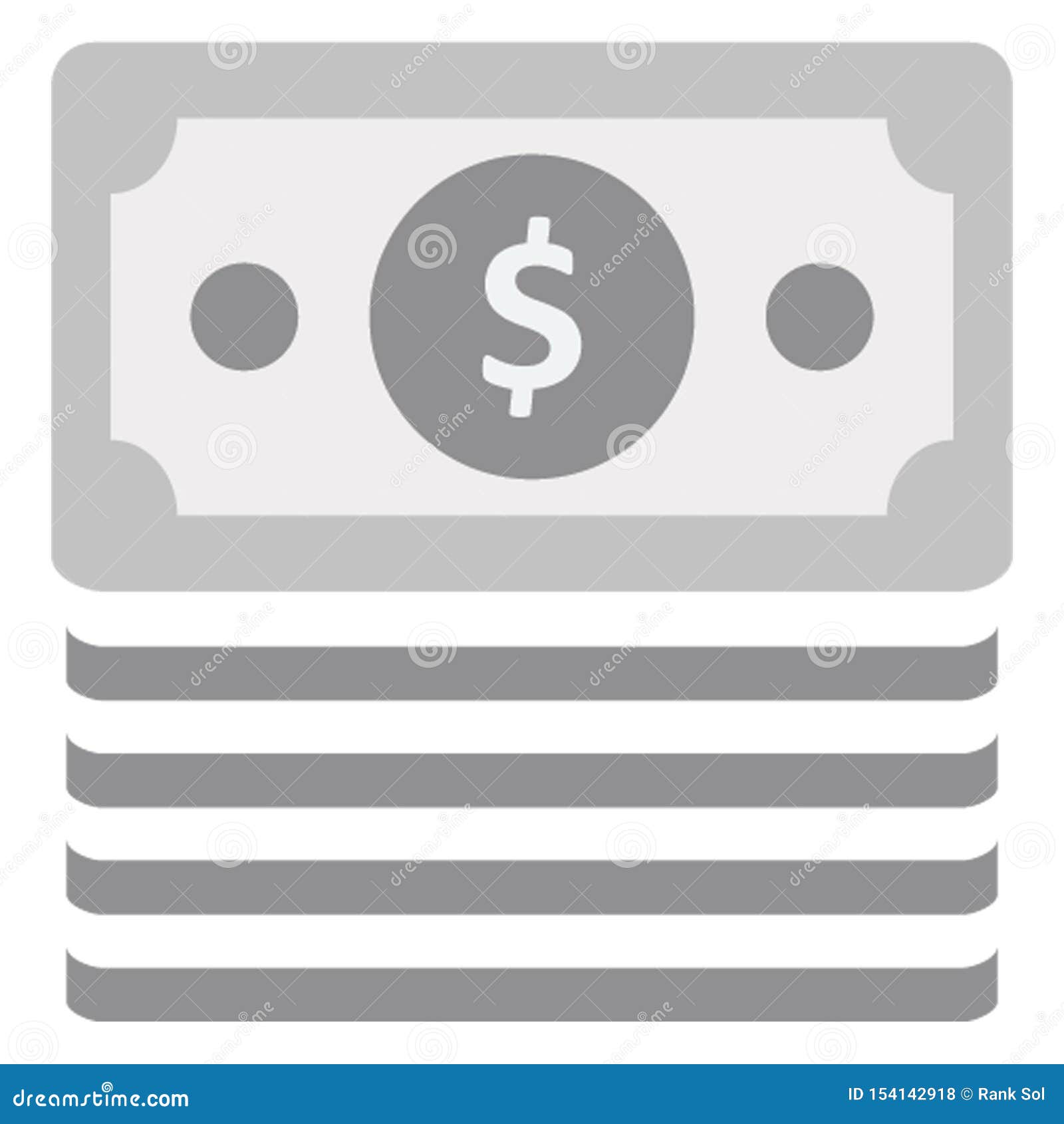 Banknote, Cash Isolated Vector Icon Which Can Be Easily Edited Stock ...