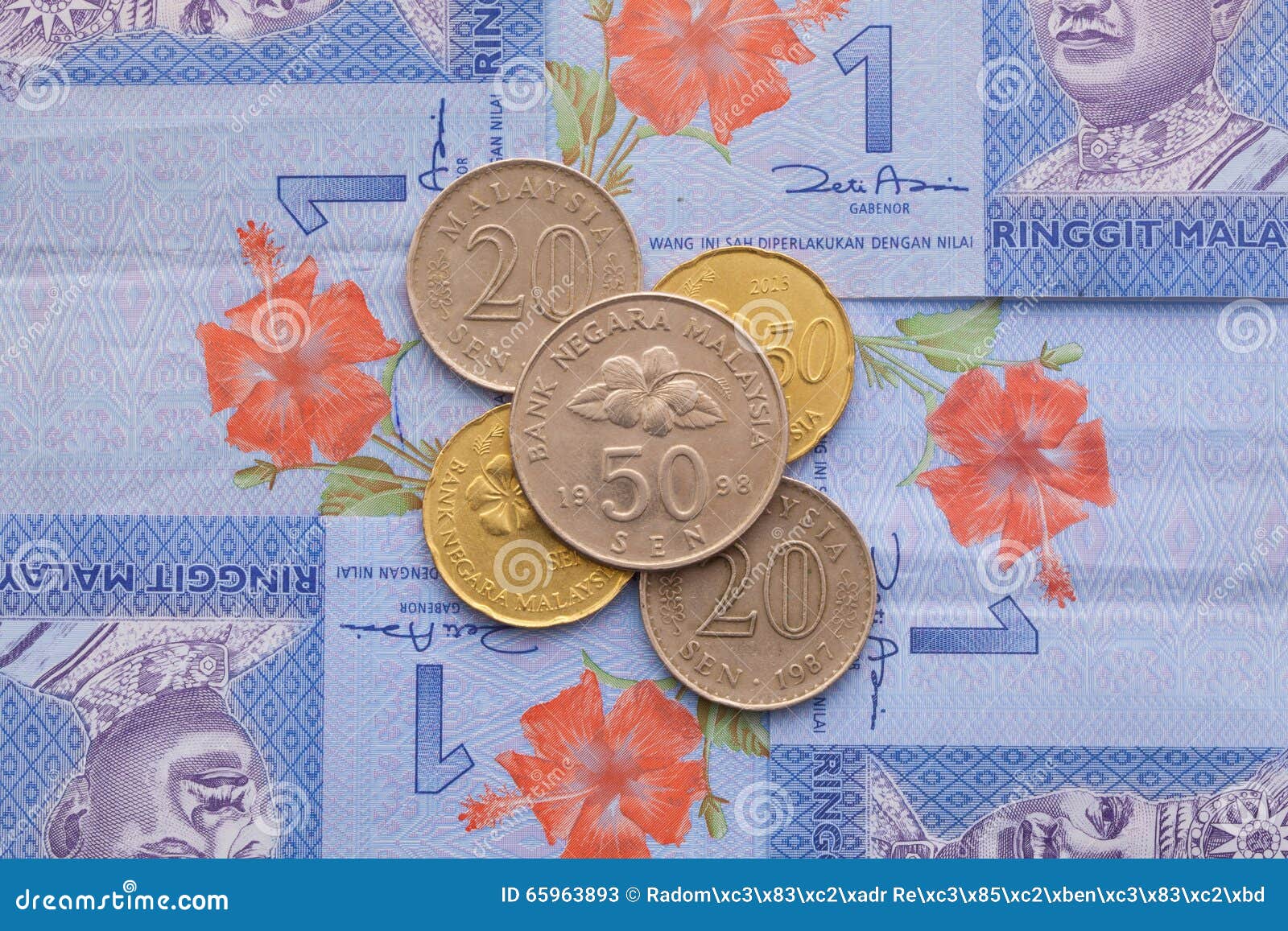 Banknote and Coins of Ringgit of Malaysia Stock Image - Image of money ...