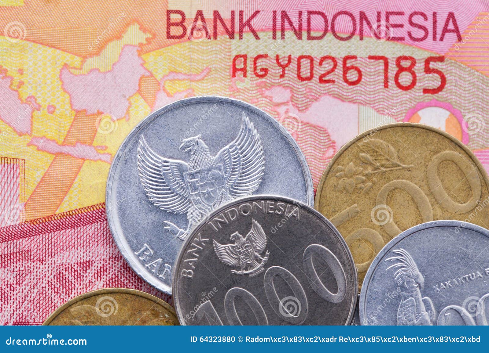 Banknote and Coins of Rupiah of Indonesia Stock Photo - Image of invest ...