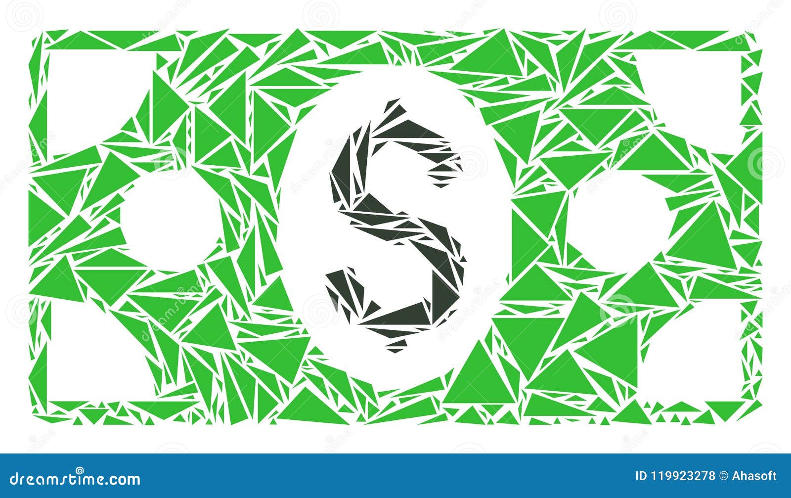 Banknote Mosaic of Triangles Stock Vector - Illustration of cash ...