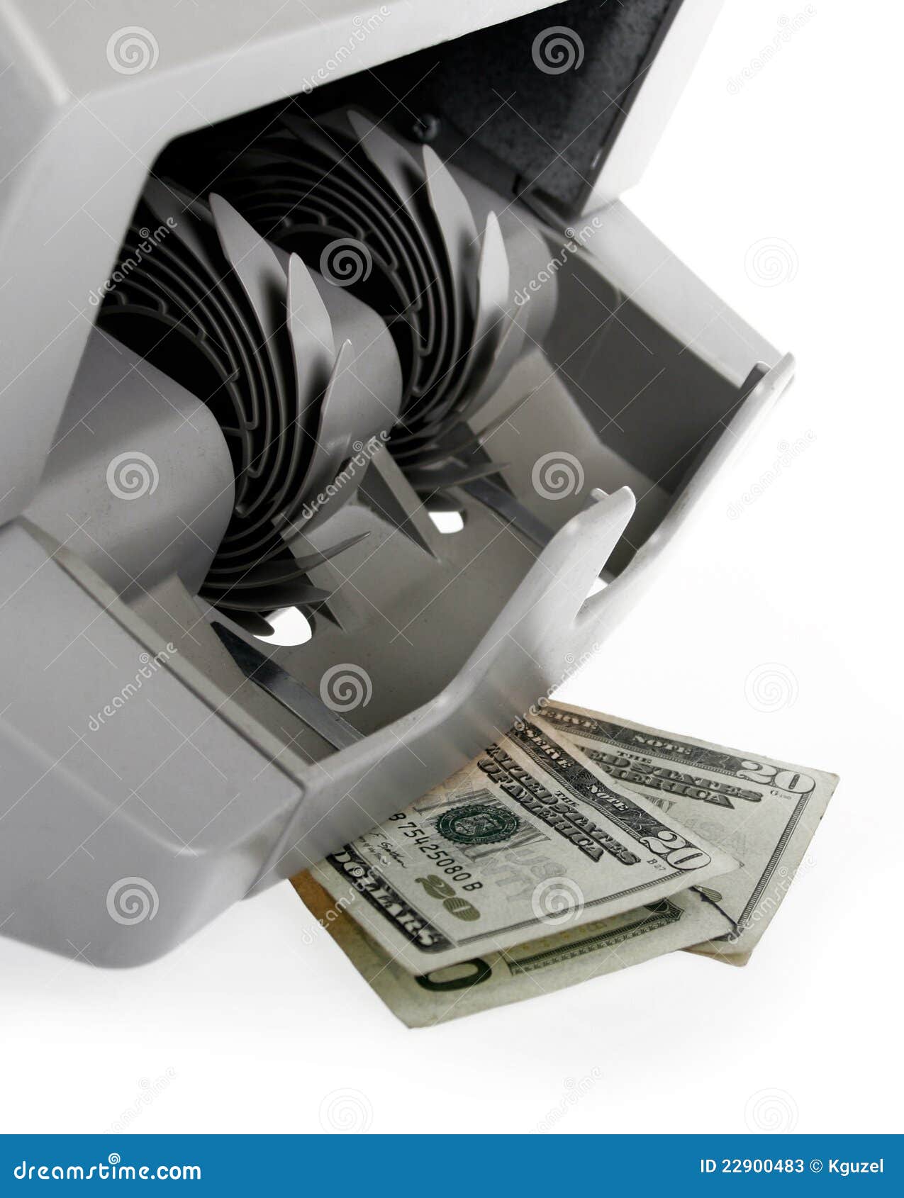 Banknote Counter and Dollars Banknotes Stock Image - Image of bills ...