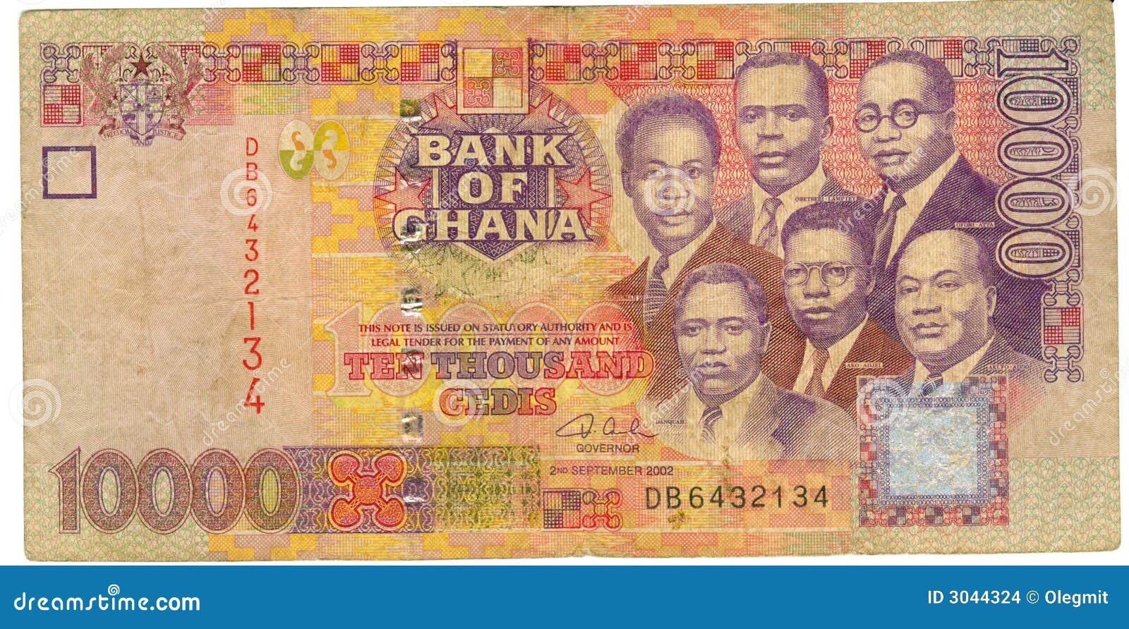 Banknote Ghana Money Old Paper Arkivfoto - Bild av sedel, papper: 3044324