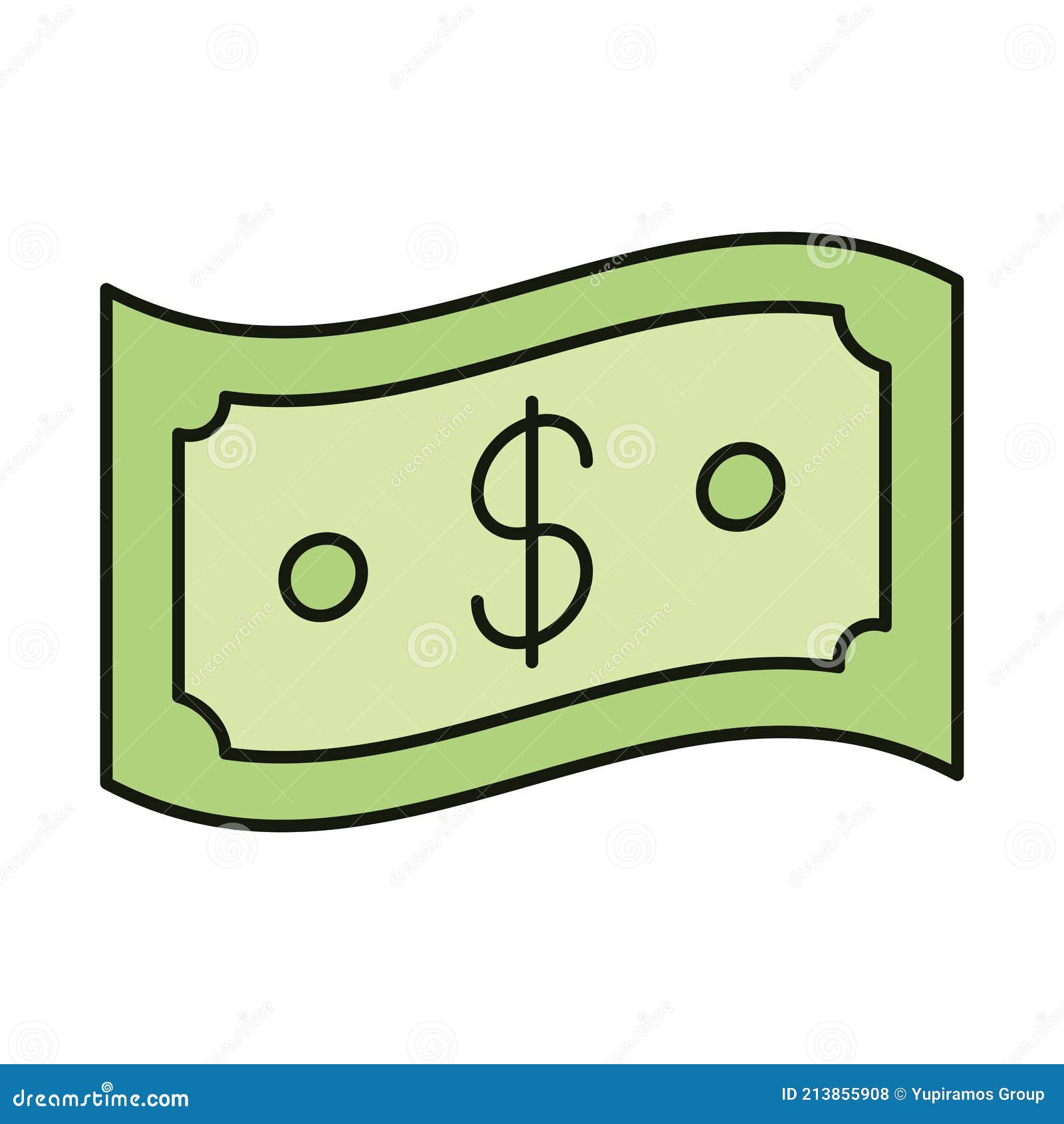 Banknote money icon stock vector. Illustration of money - 213855908
