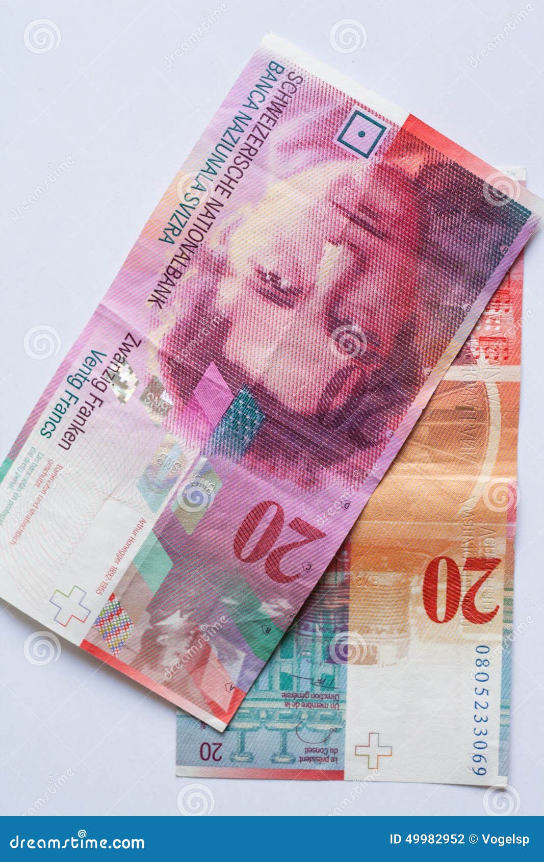 Banknote - 20 Swiss Francs stock photo. Image of paper - 49982952