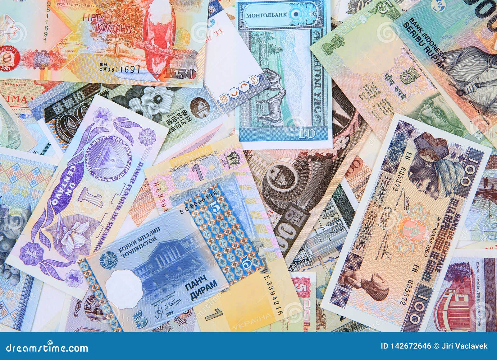 Banknotes from the All World Stock Photo - Image of closeup, banknotes ...