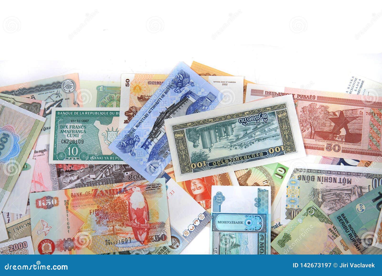 Banknotes from the All World Stock Image - Image of economy, banking ...