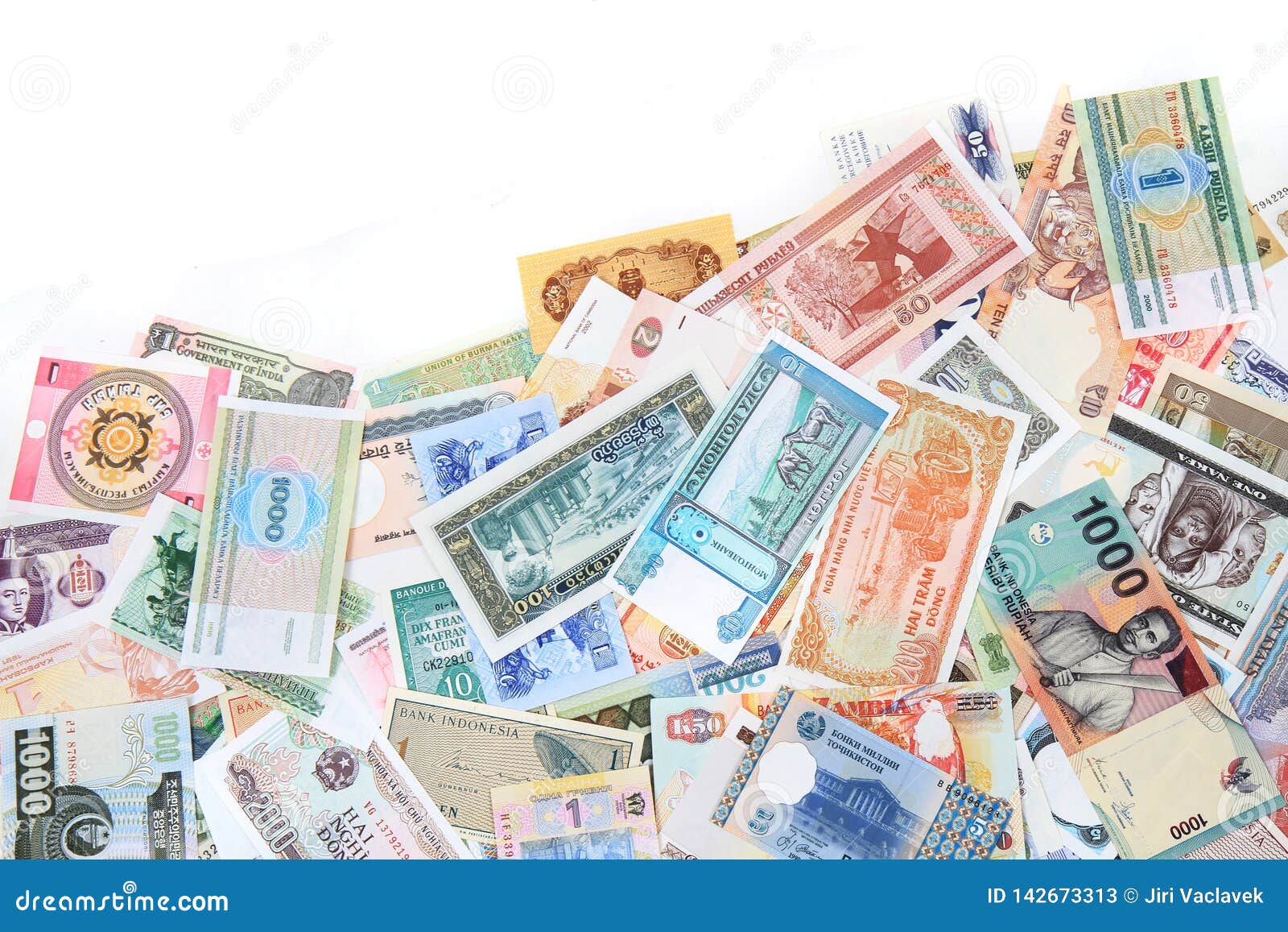 Banknotes from the All World Stock Image - Image of savings, trade ...
