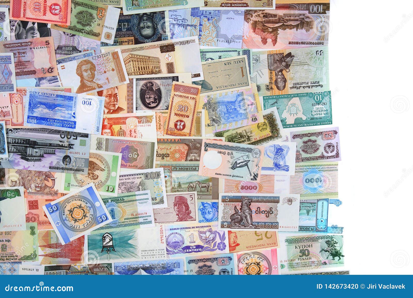 Banknotes from the All World Stock Photo - Image of savings, paper ...