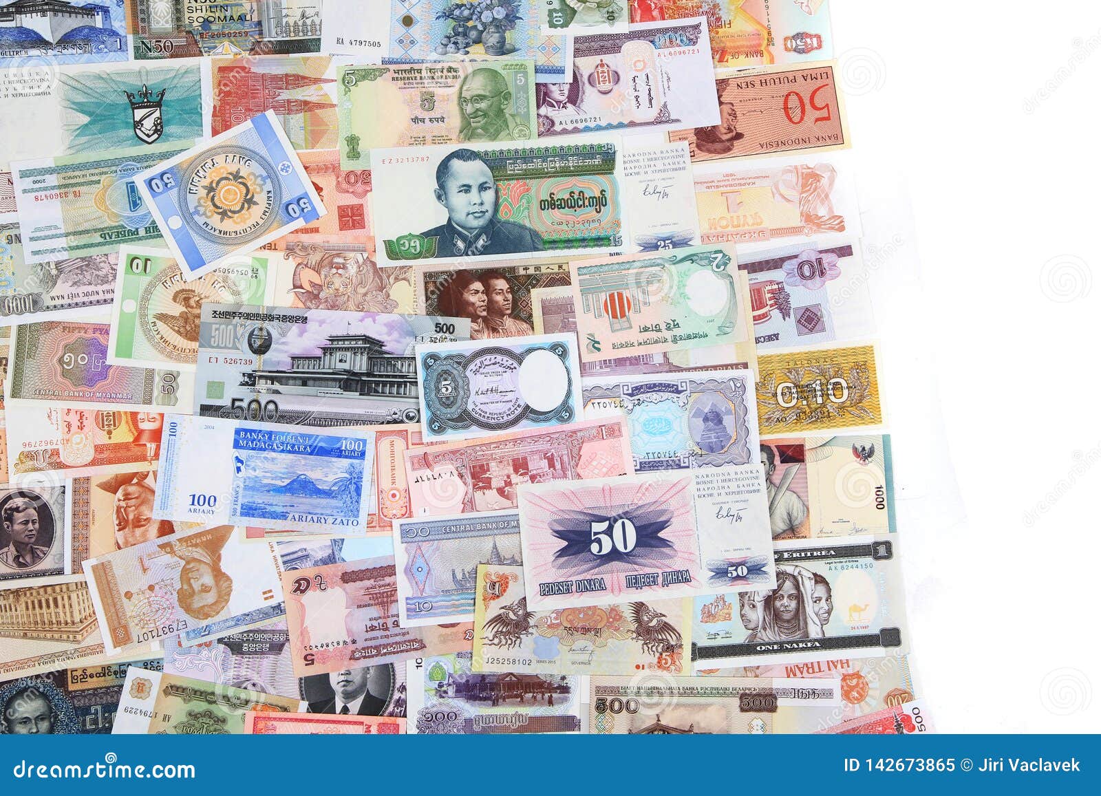Banknotes from the All World Stock Image - Image of savings, economy ...