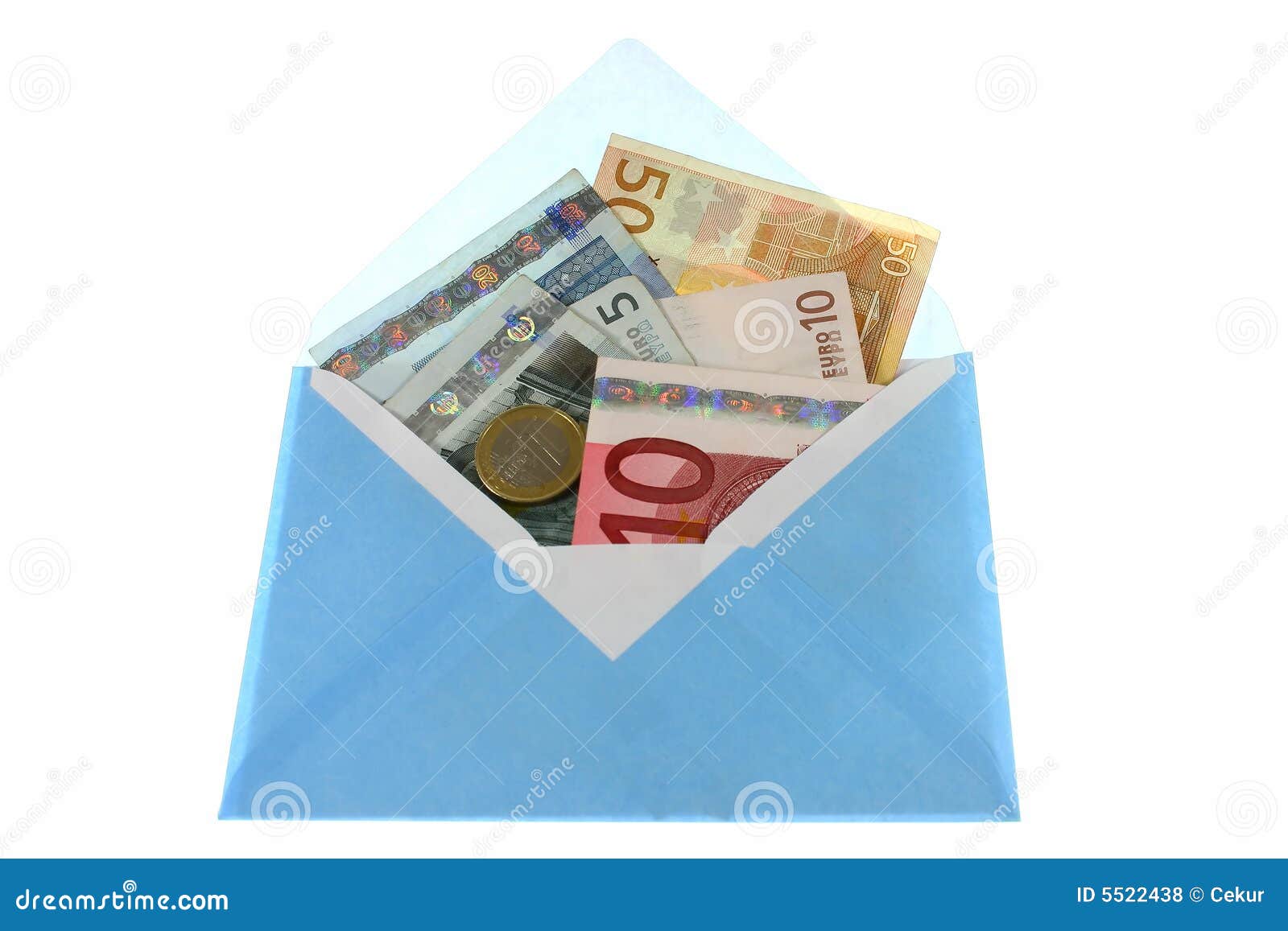 Banknotes With Blue Mail Picture. Image: 5522438