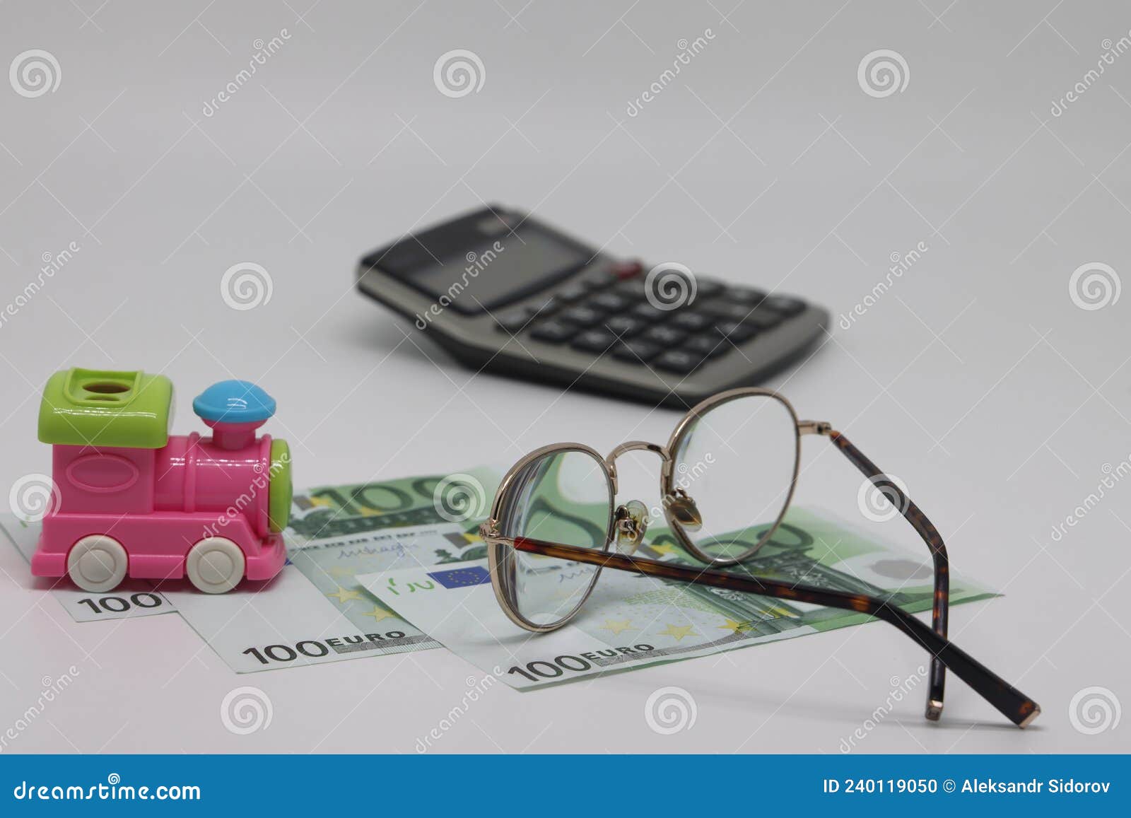 Banknotes, Calculator, Train Toy, Planning of Future Trips, Quarantine ...