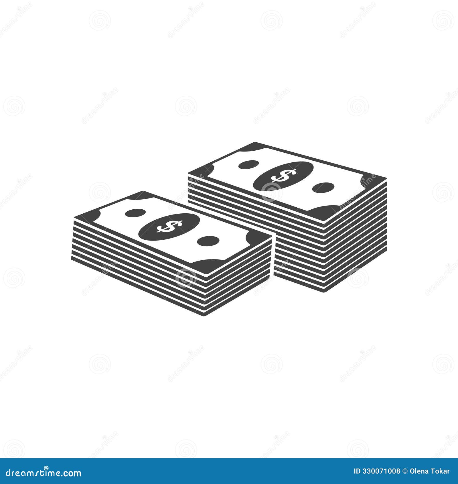 A Fat Stack Of 100 Dollar Bills Cartoon Vector | CartoonDealer.com ...