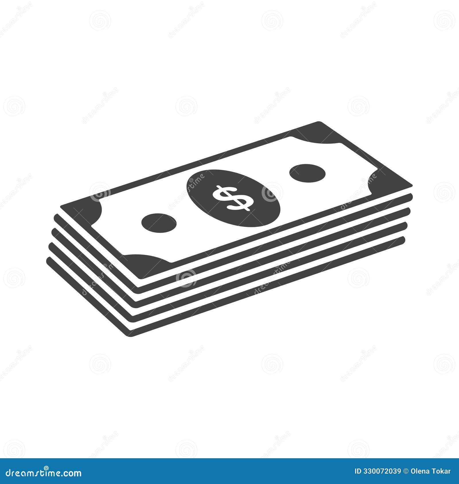 A Fat Stack Of 100 Dollar Bills Cartoon Vector | CartoonDealer.com ...