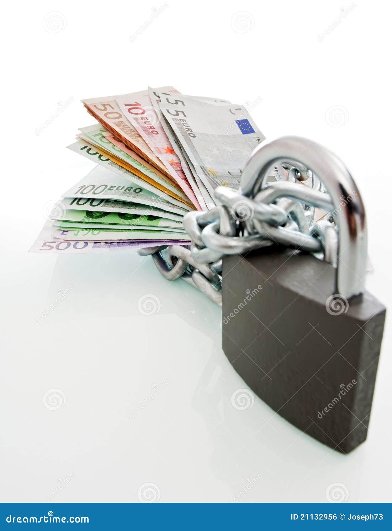 Banknotes Chained and Locked Stock Photo - Image of commission ...