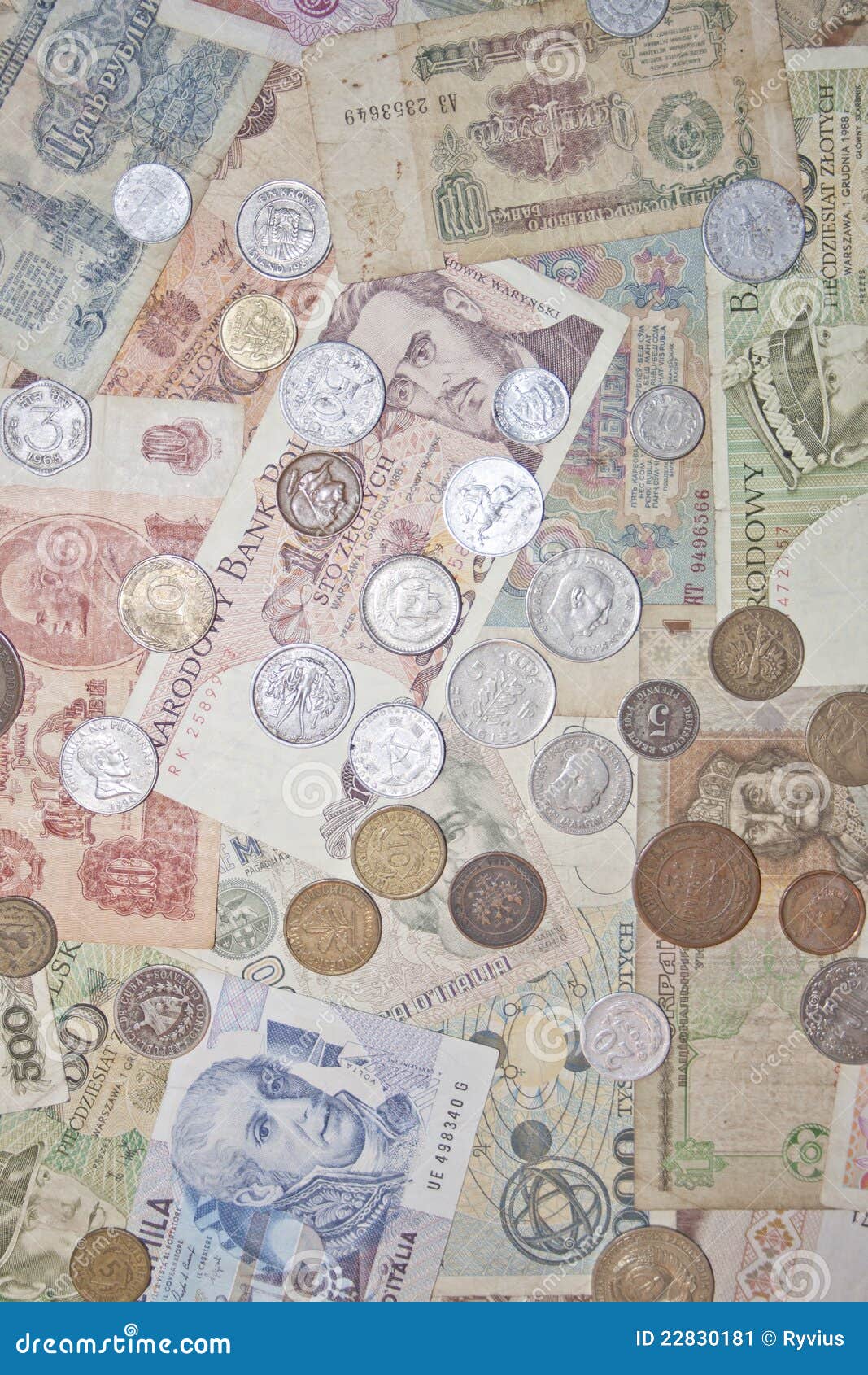 Banknotes and coins stock image. Image of coins, note - 22830181