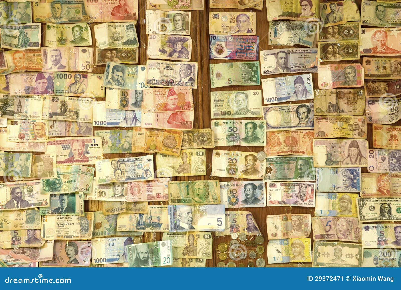 Banknotes and Coins , Both Ancient and Modern Stock Image - Image of ...