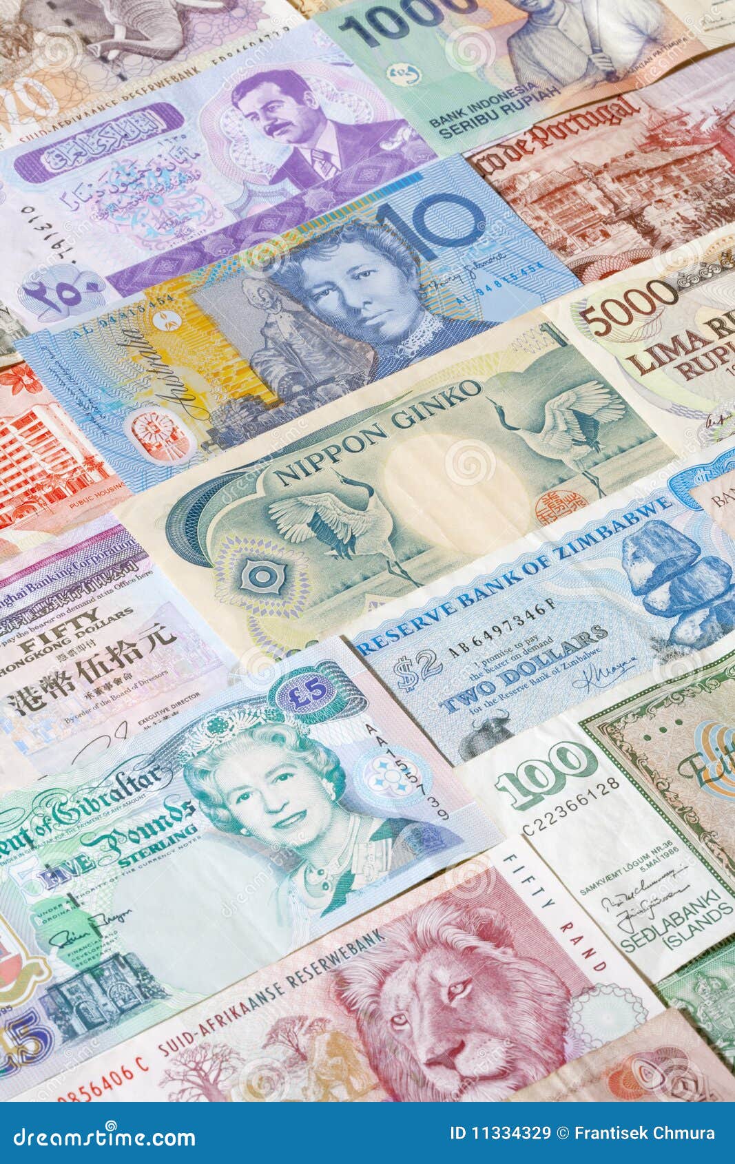 Banknotes of Different Countries Stock Image - Image of exchange, bank ...